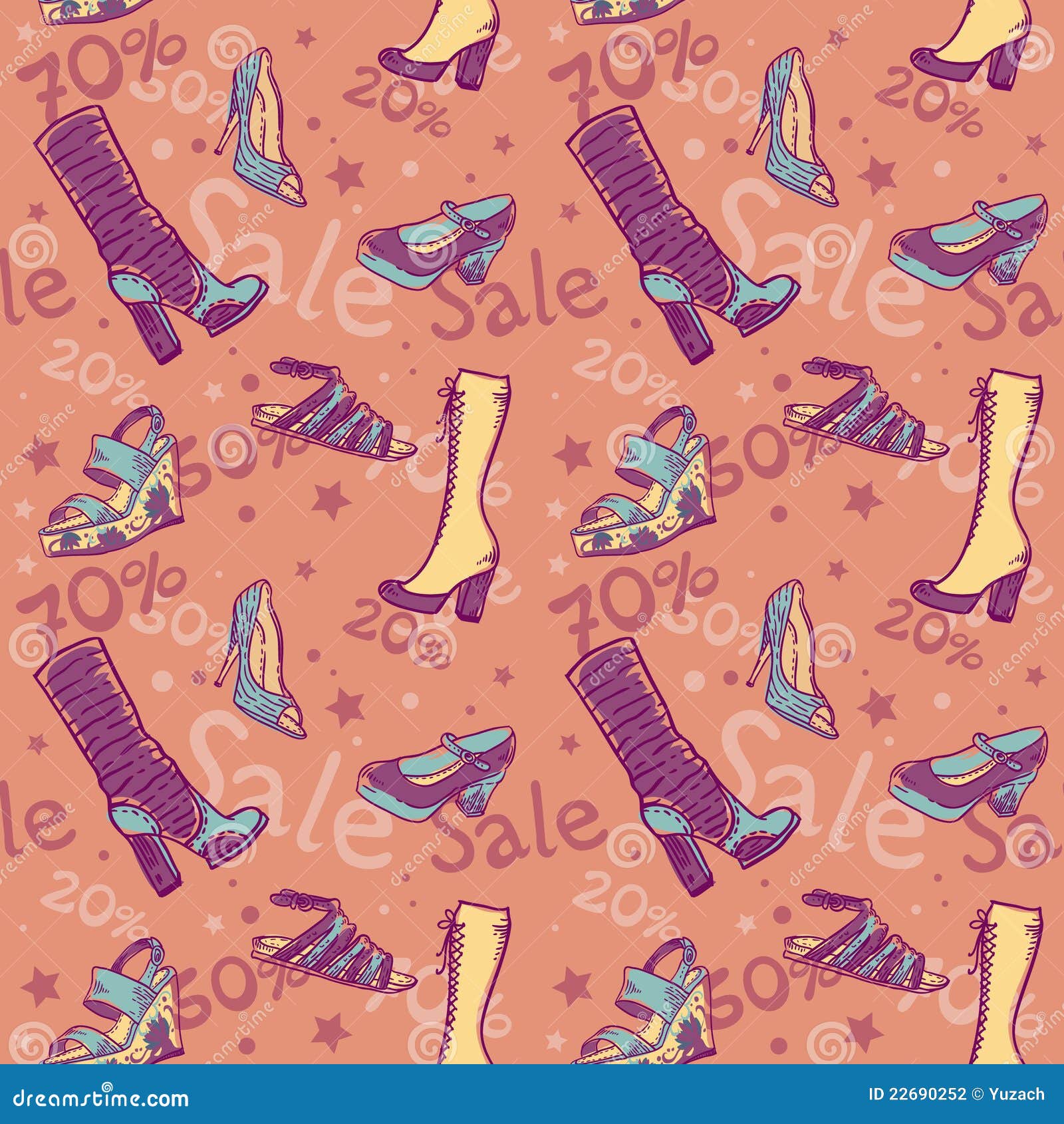 Shoes Seamless Texture Vector Illustration | CartoonDealer.com #19638426