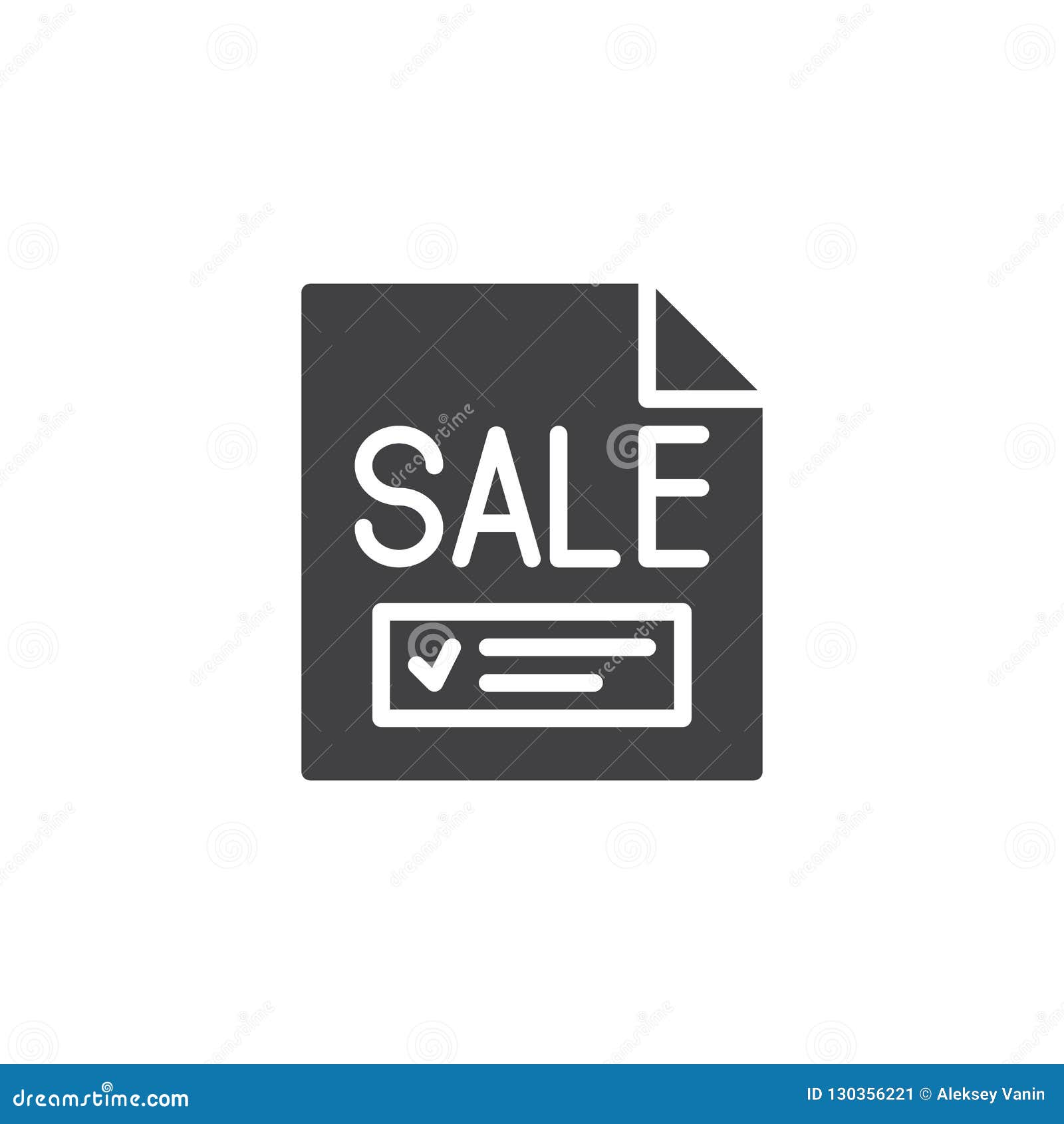 Sale Document File Vector Icon Stock Vector - Illustration of graphics ...