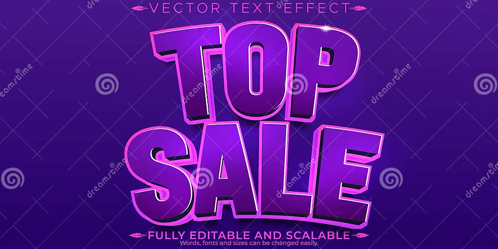 Sale Editable Text Effect, Editable Discount and Offer Text Style Stock ...