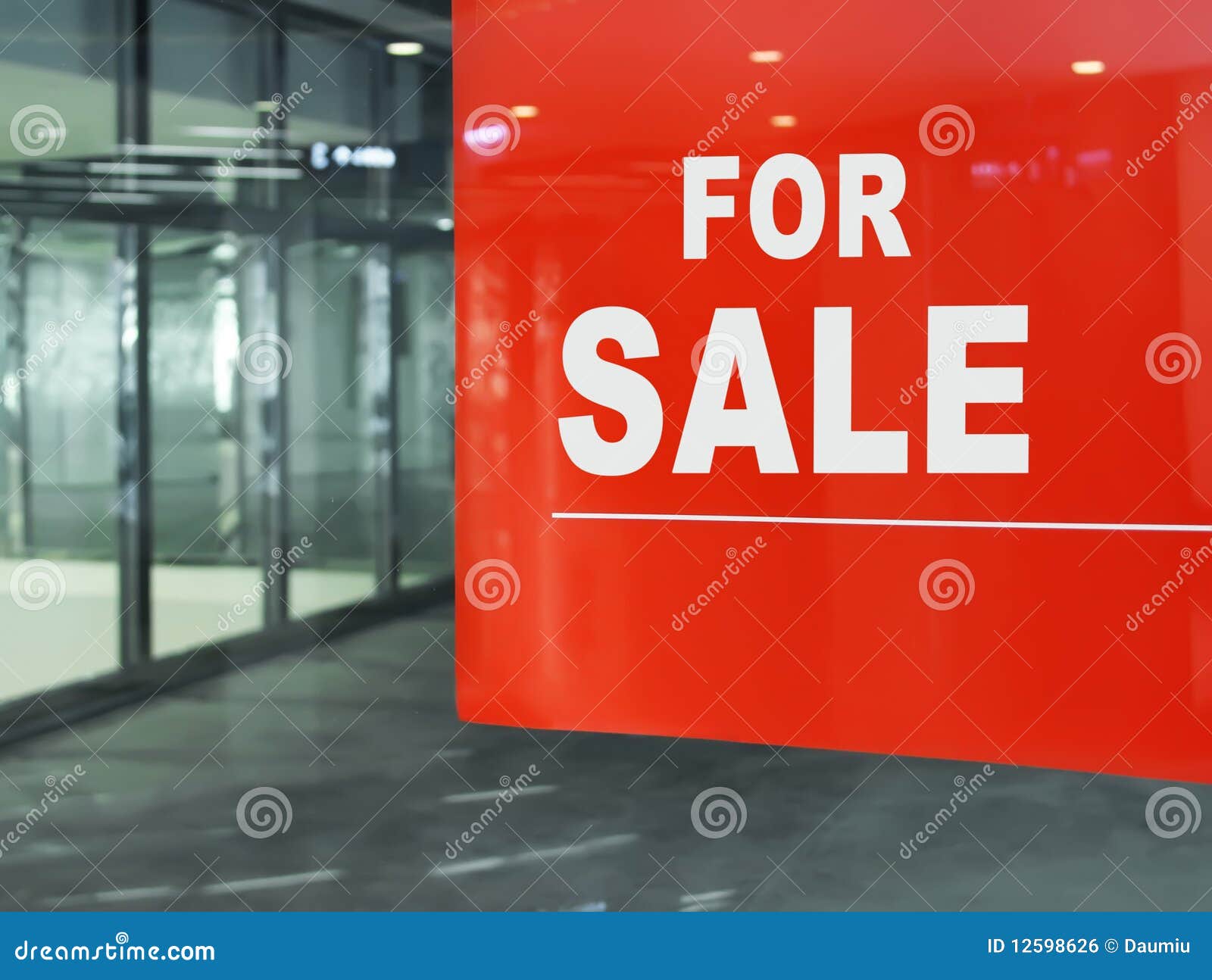 For Sale. Empty Shop. stock photo. Image of loan, glass - 12598626