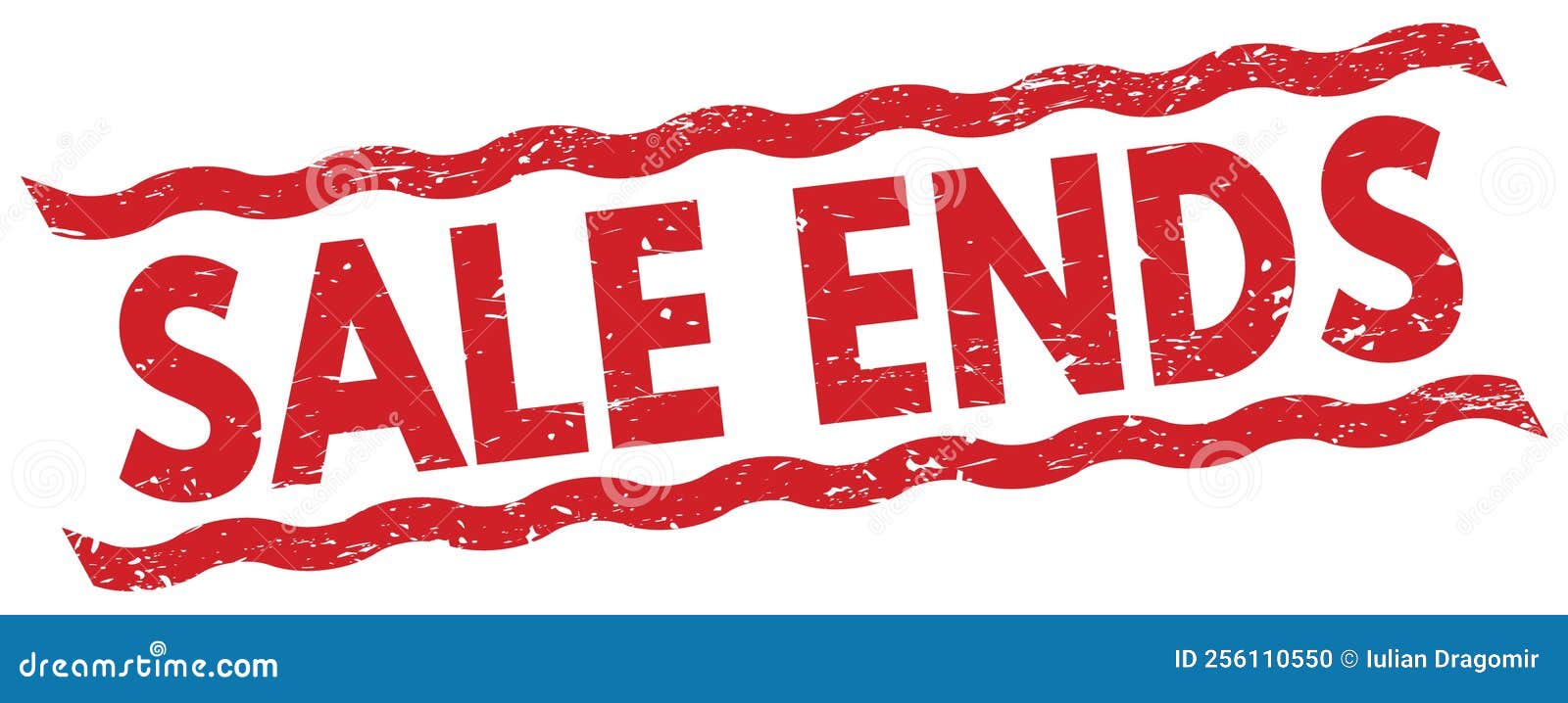 SALE ENDS Text on Red Lines Stamp Sign Stock Illustration ...