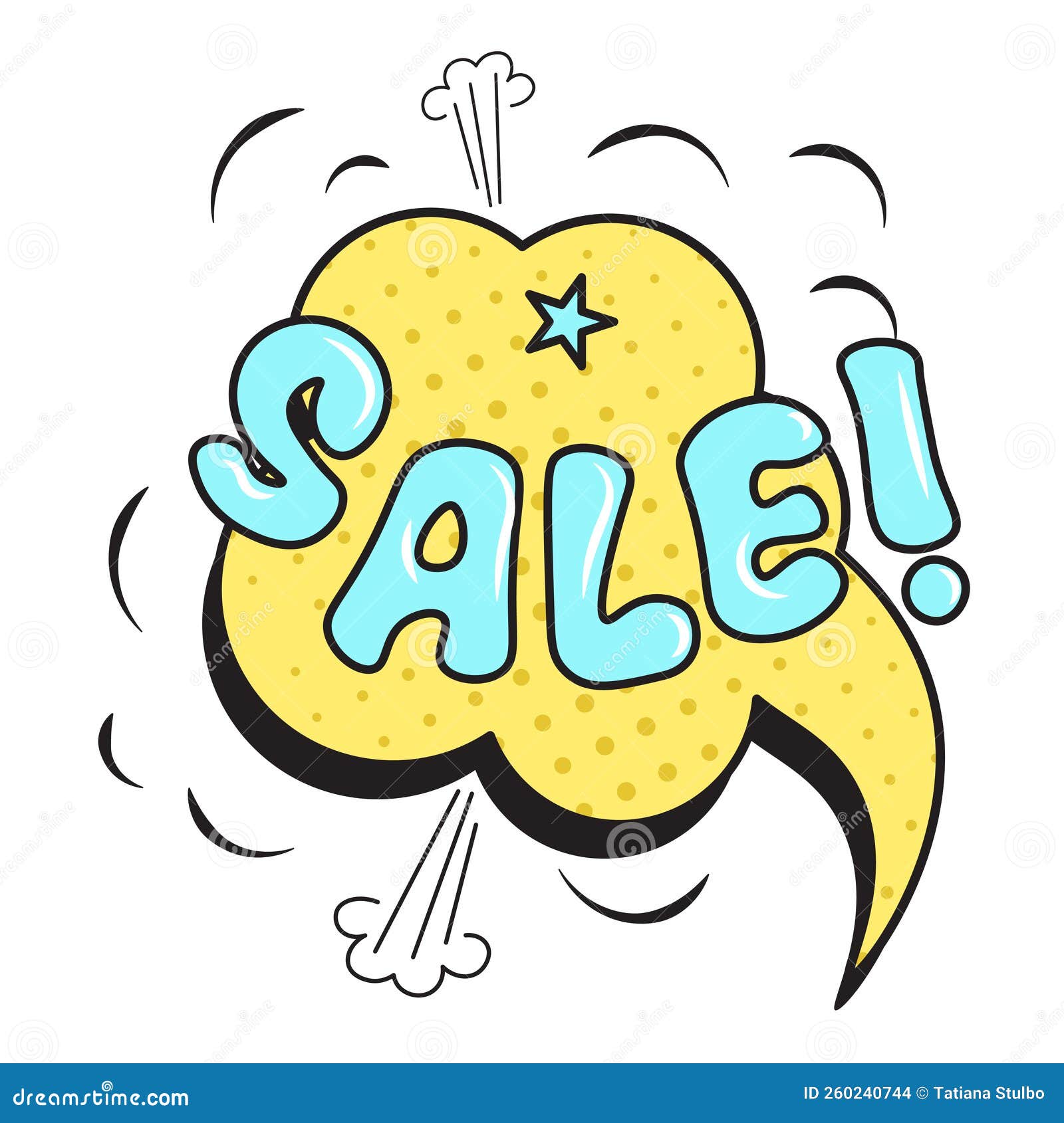 Sale Exploding Sign Vector Illustration in Comic Retro Pop Art Style ...