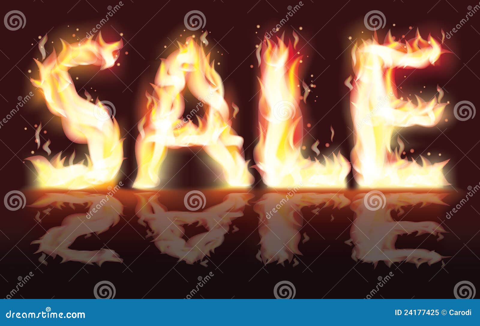 Sale from fire stock vector. Illustration of idea, glamour - 24177425