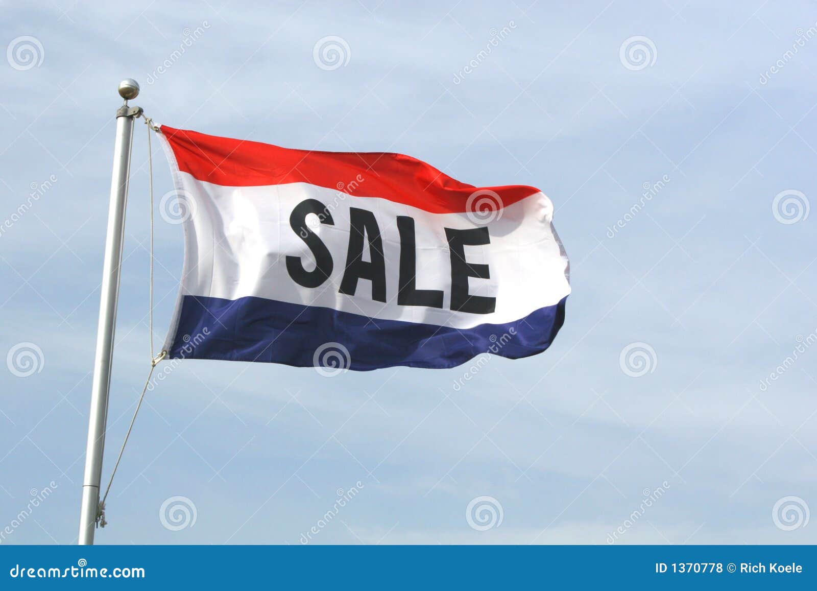 Sale Flag stock photo. Image of blue, banner, bargain - 1370778