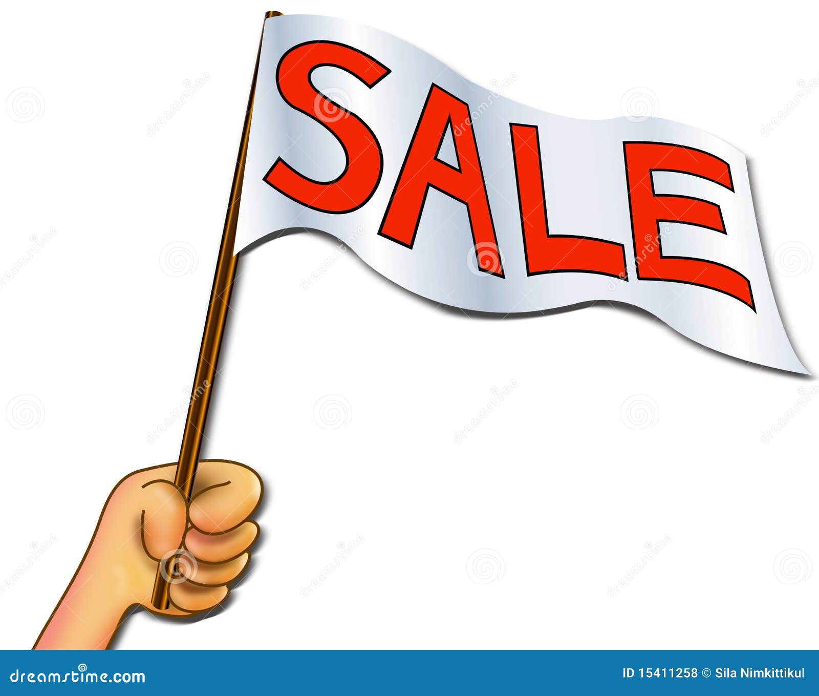 Sale flag stock illustration. Illustration of message - 15411258