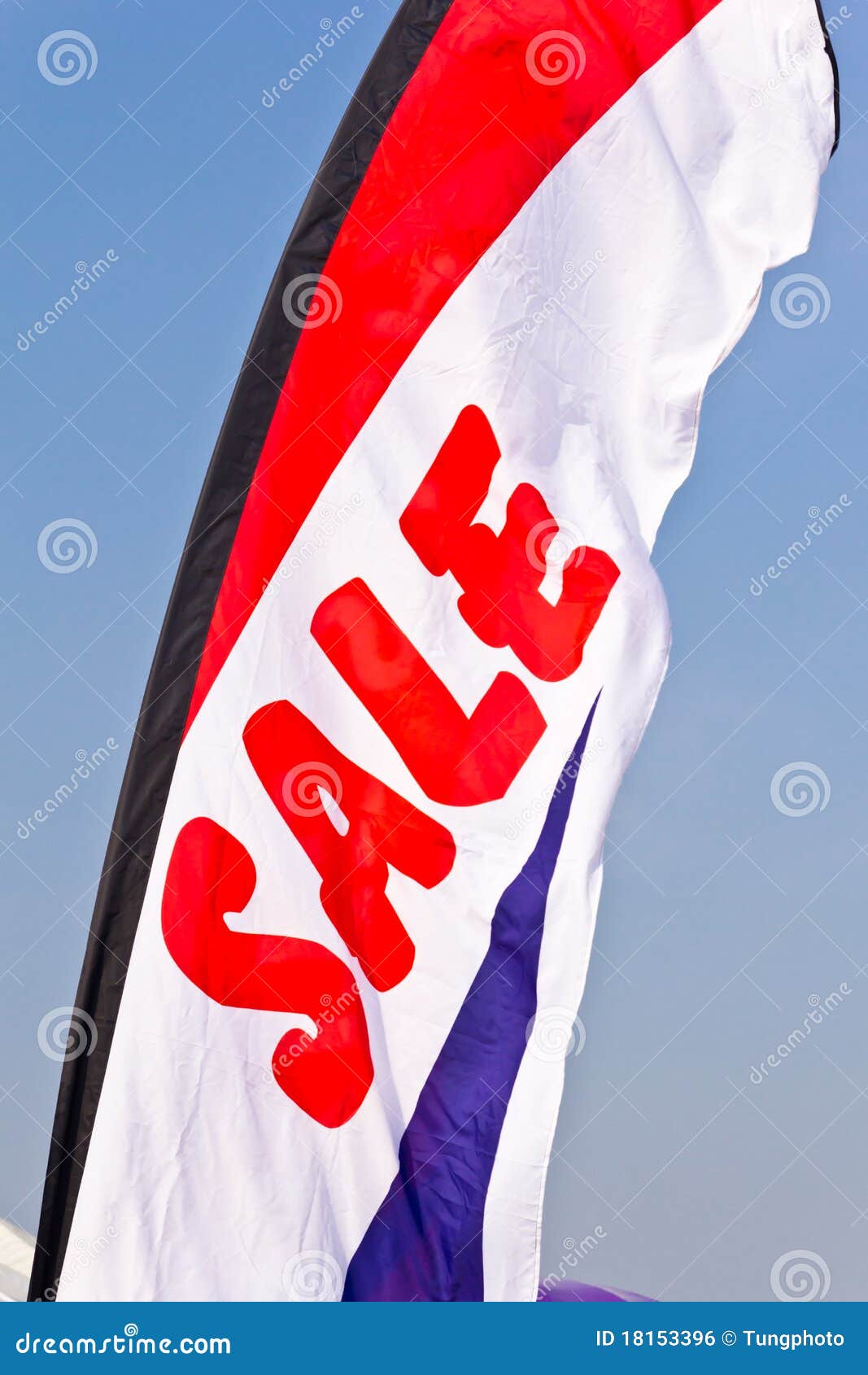 Sale flag flying stock photo. Image of commerce, bull - 18153396