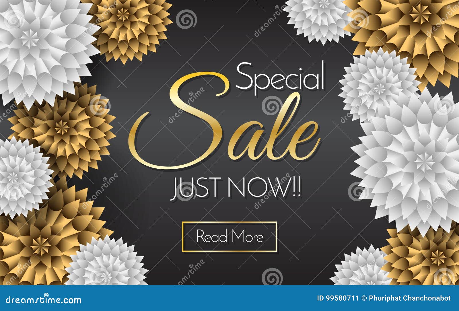 Sale Flowers Vector Background Stock Vector - Illustration of flower ...