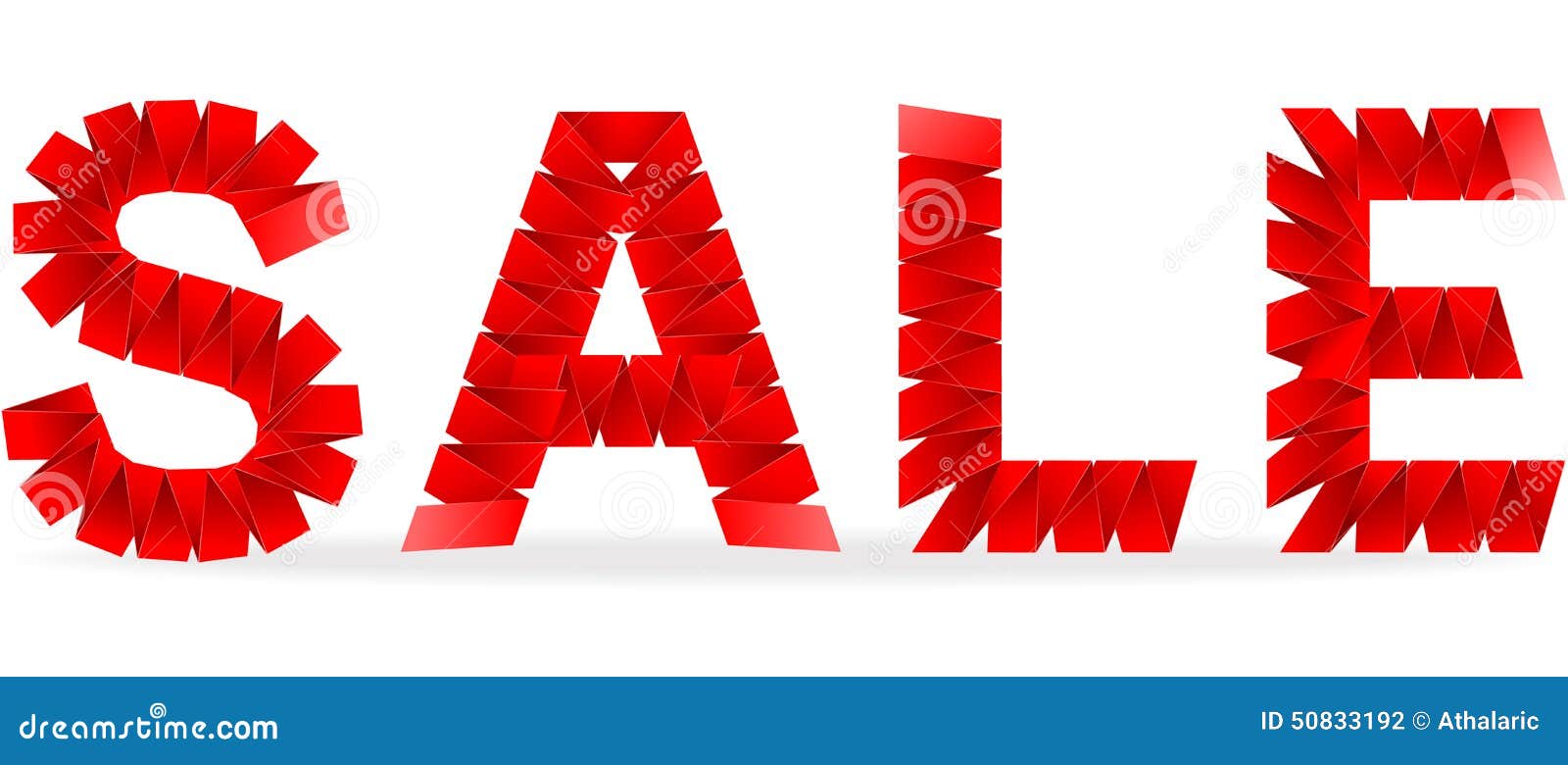 Sale folded paper sign stock vector. Illustration of ribbon - 50833192