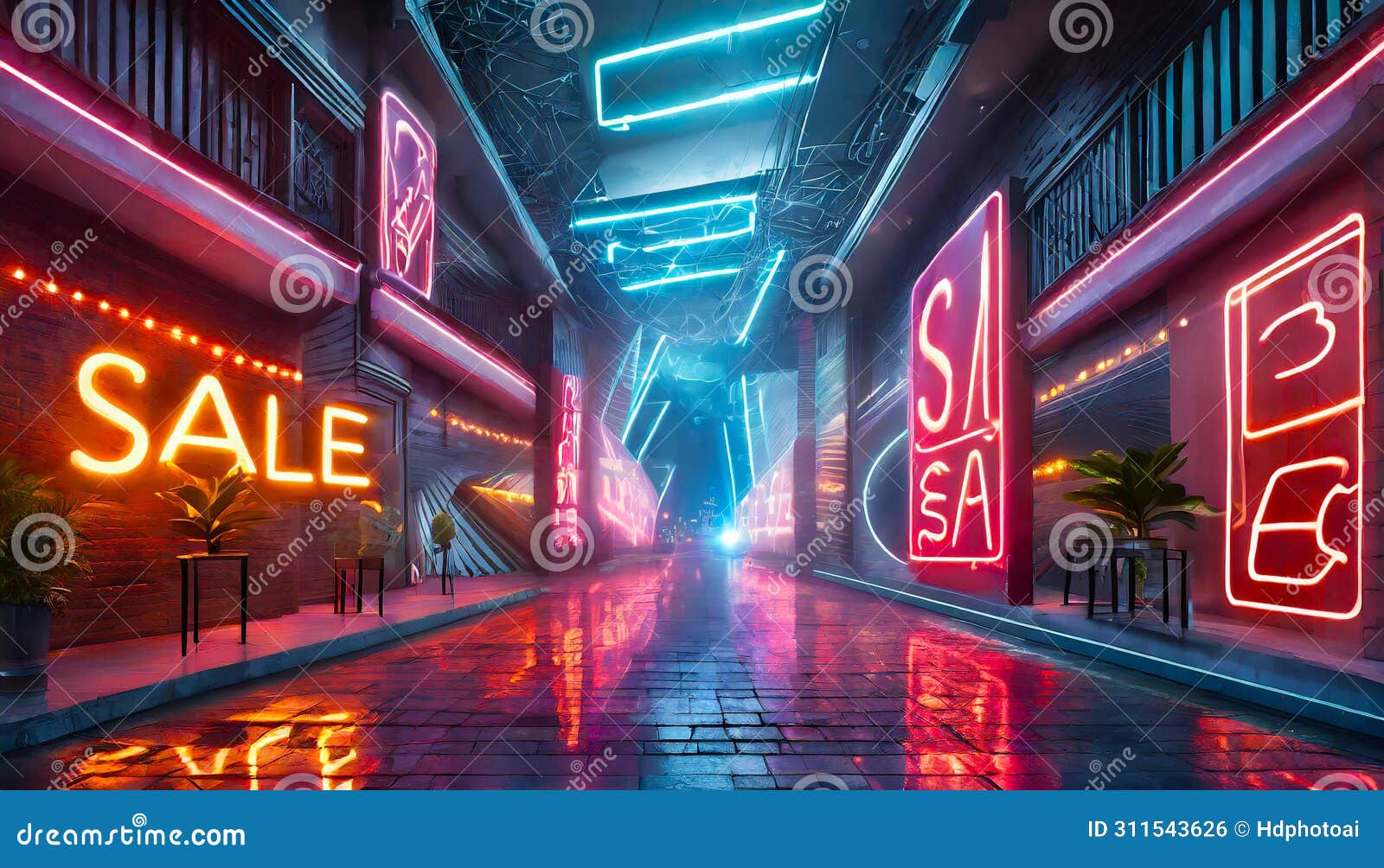 Sale Front Neon Vector Banners Stock Illustration - Illustration of ...
