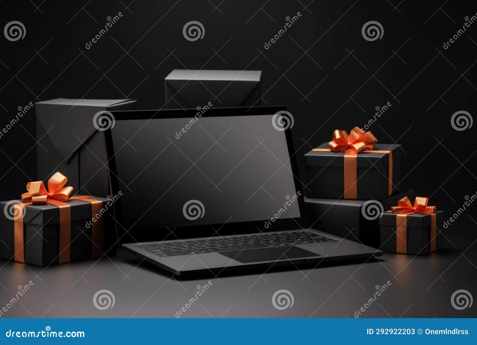 Sale of Gift Boxes with Laptop and Tablet Stock Illustration ...