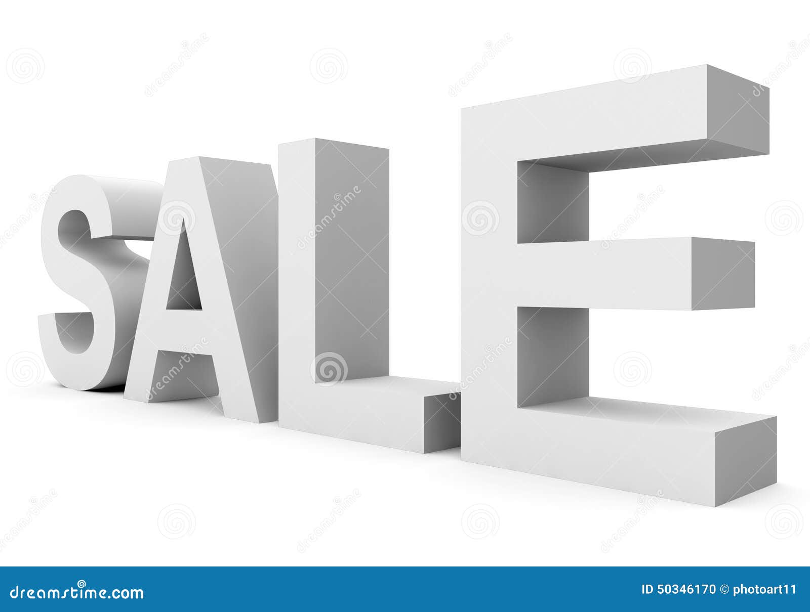 SALE - Gray 3d Letters Isolated on White Stock Illustration ...
