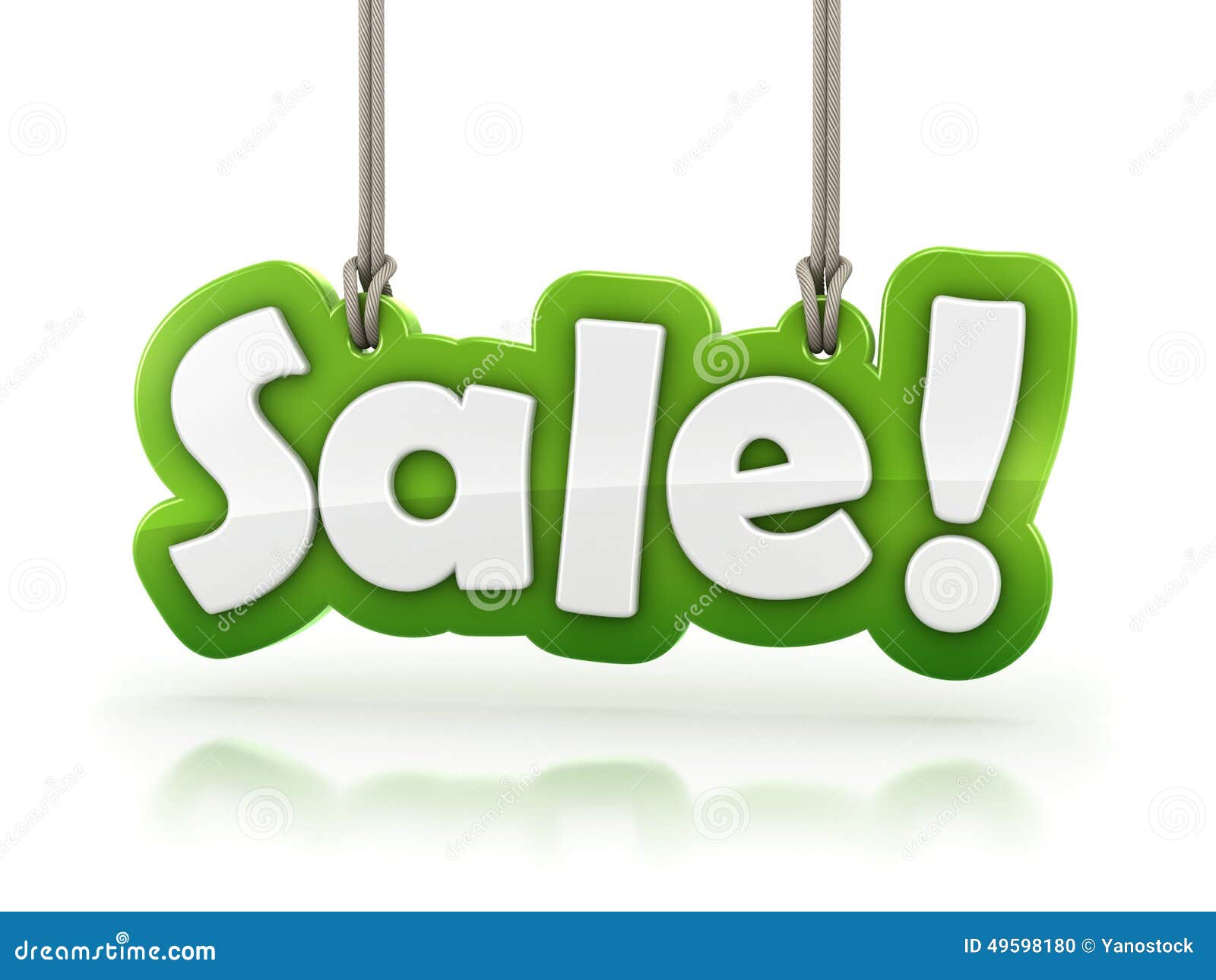 Sale! Green Word Text on White Background Stock Illustration ...