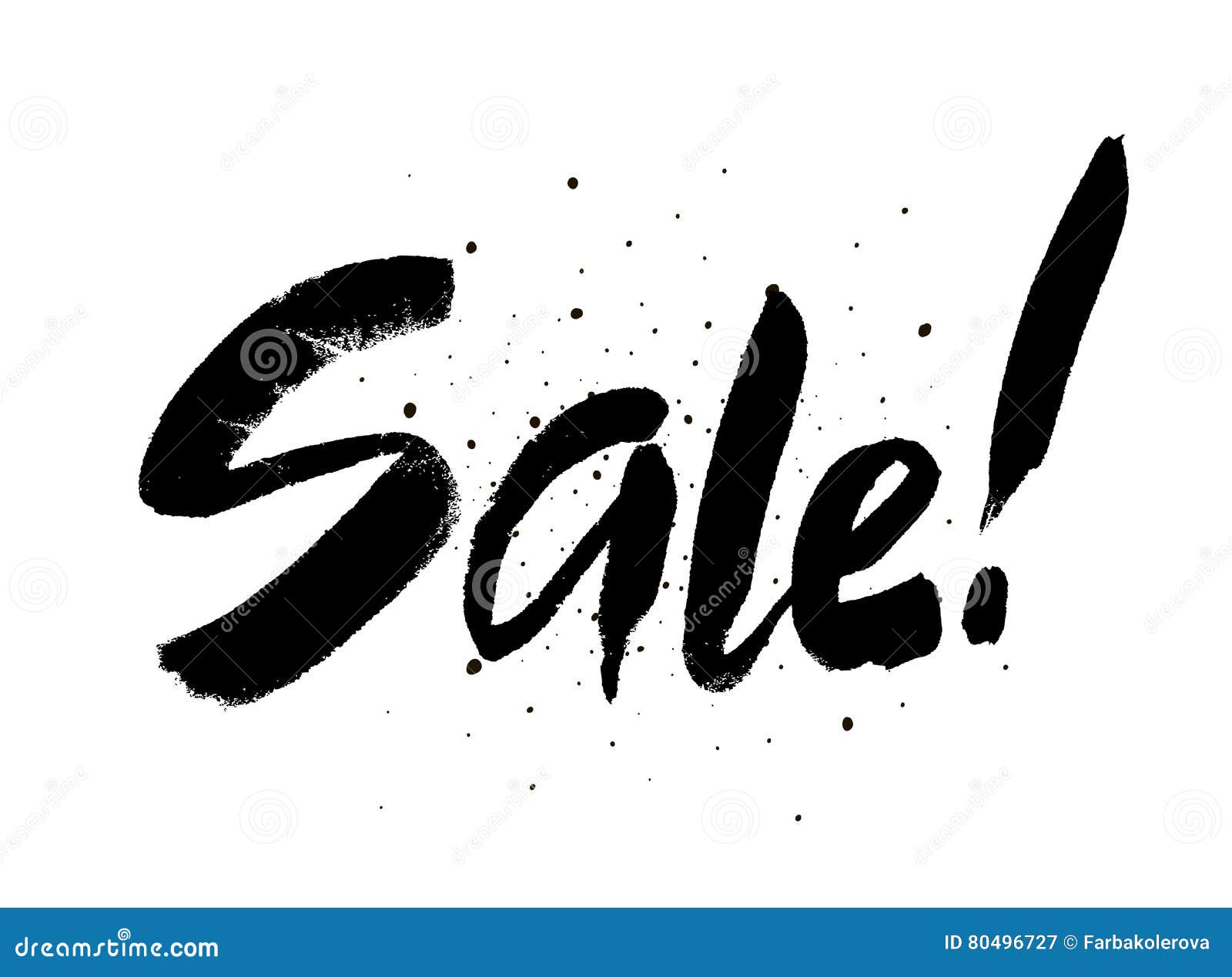 Sale Hand Lettering Design Template. Typography Vector Background ...