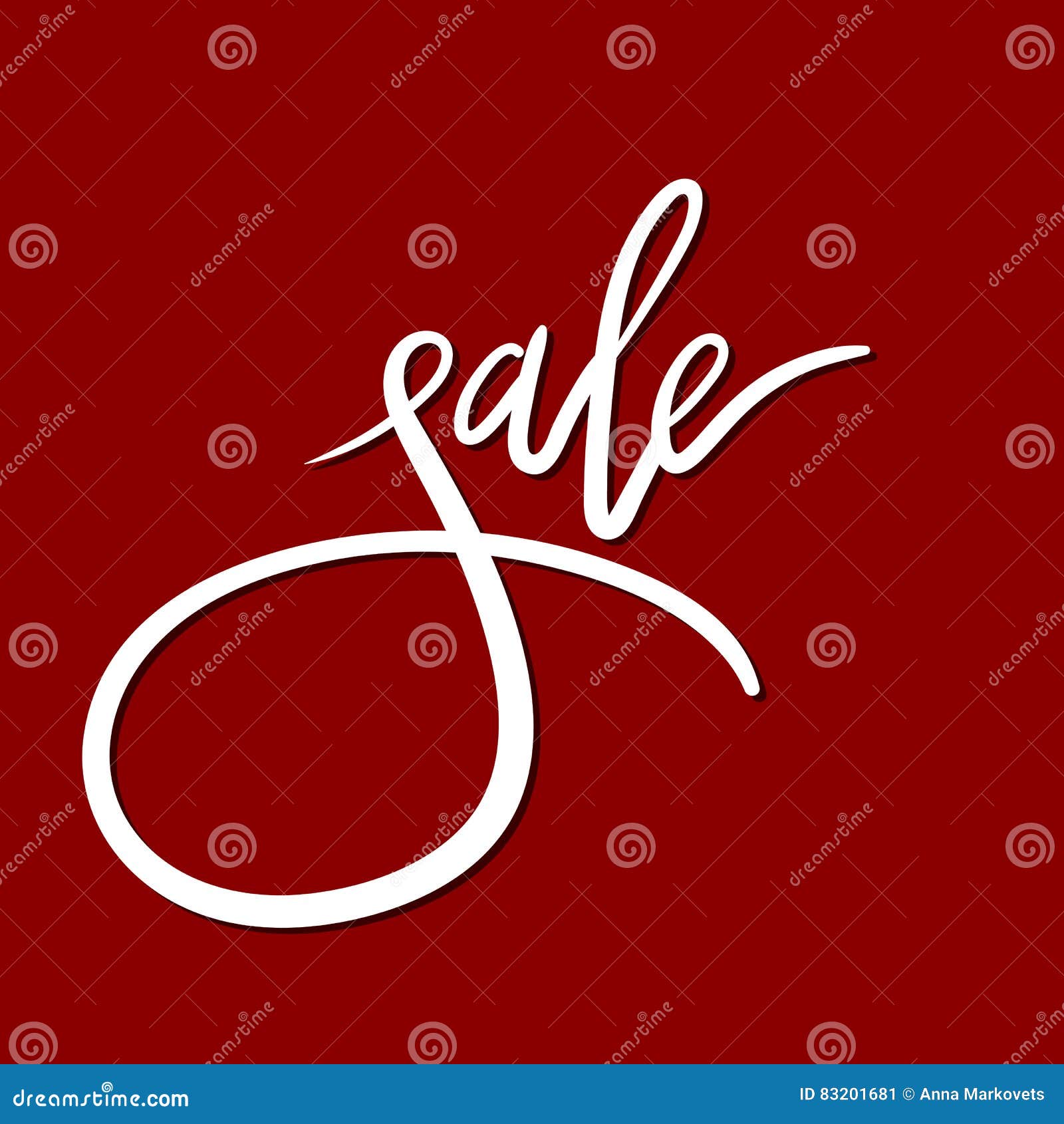 Sale Hand Lettering. Modern Calligraphy Stock Illustration ...