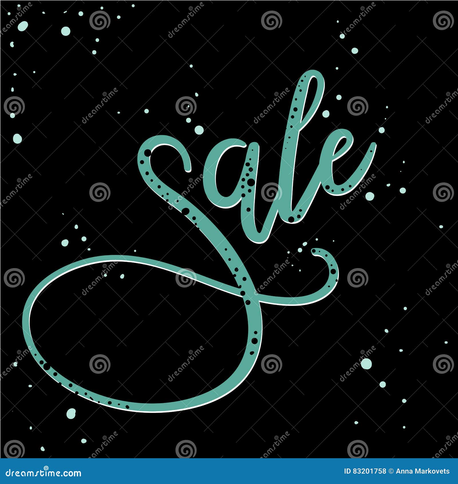 Sale Hand Lettering. Modern Calligraphy Stock Illustration ...