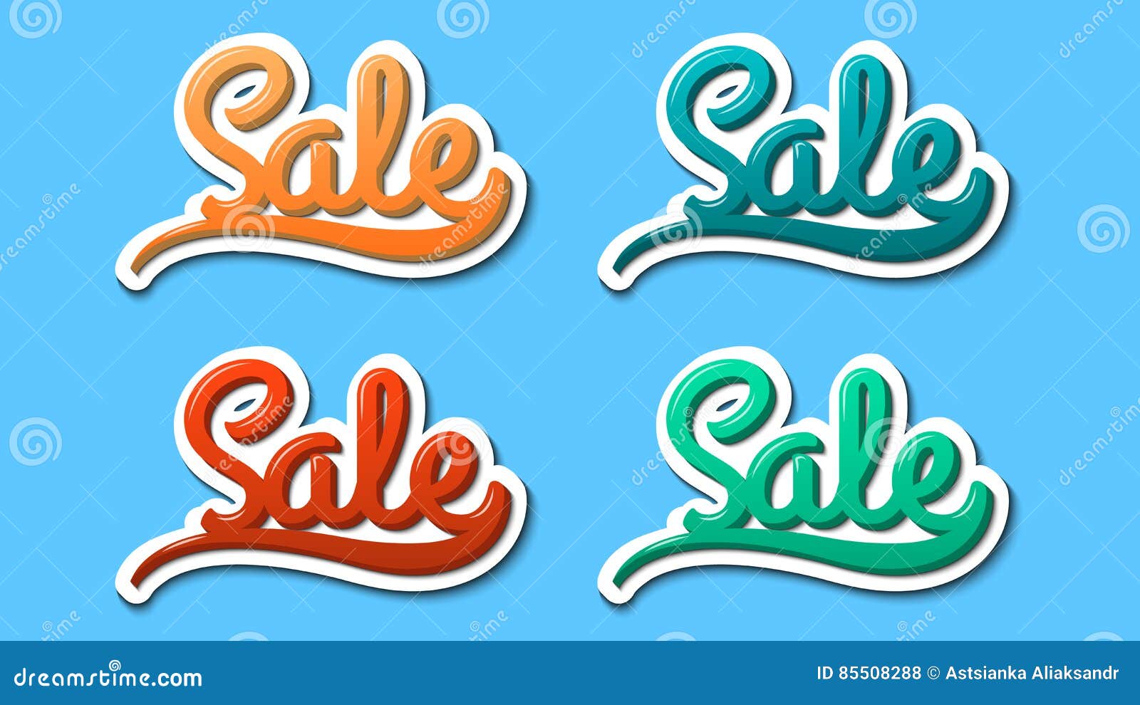 Sale, Hand Lettering, Modern Text Style, Sticker, Vector. Stock Vector ...