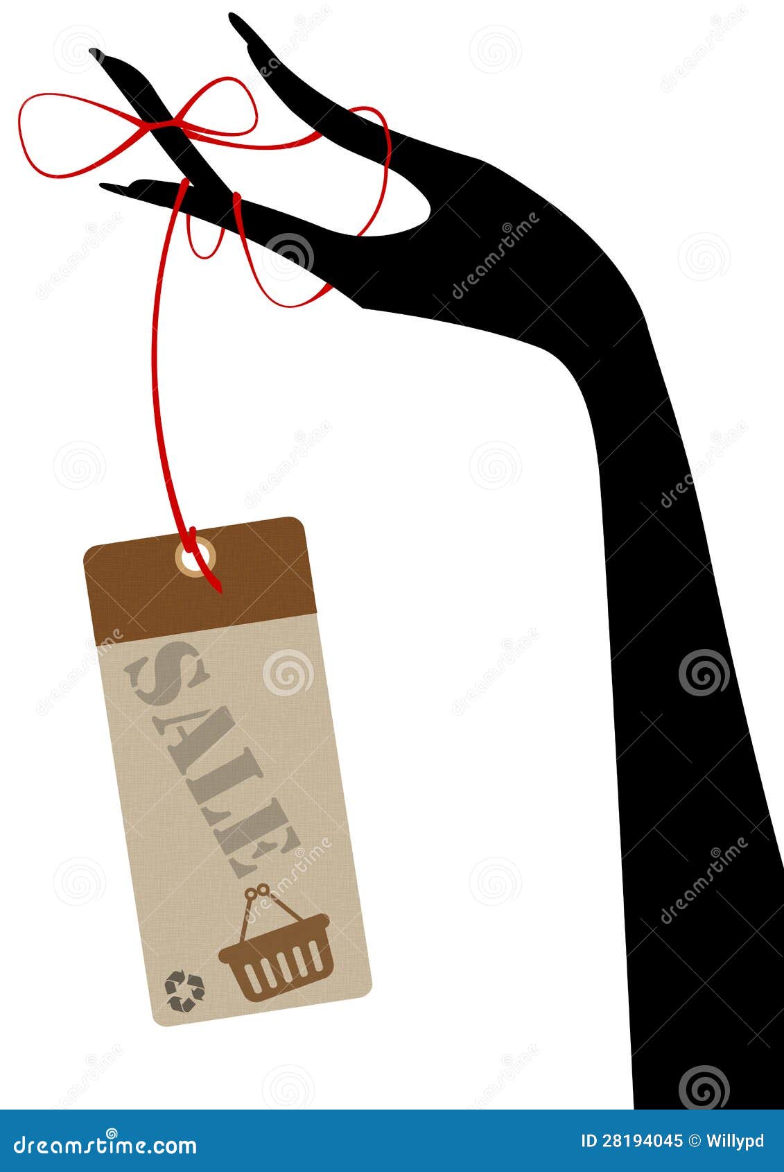 Sale hand tag stock vector. Illustration of hand, concept - 28194045