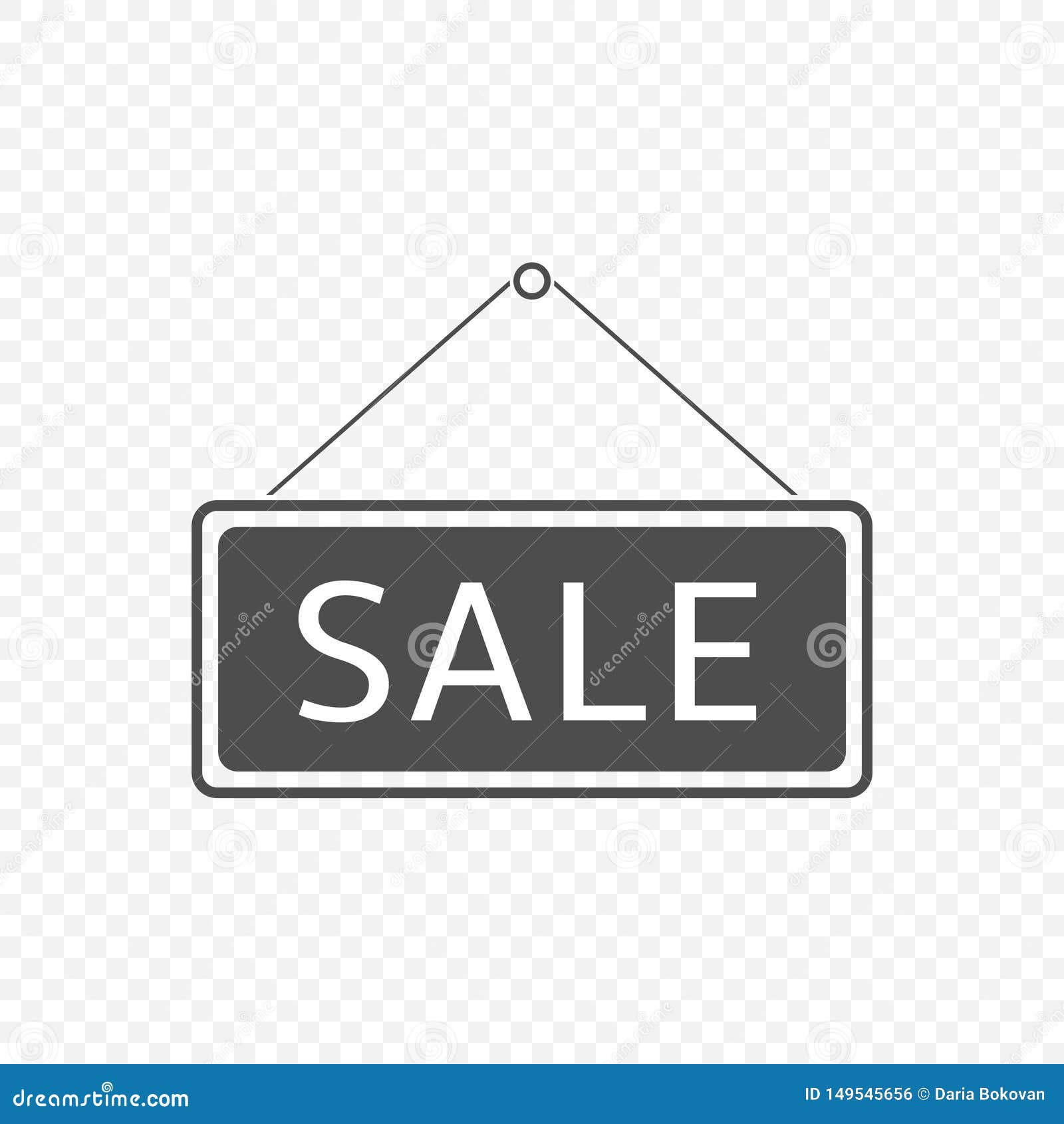 Sale Hanging sign stock illustration. Illustration of cord - 149545656