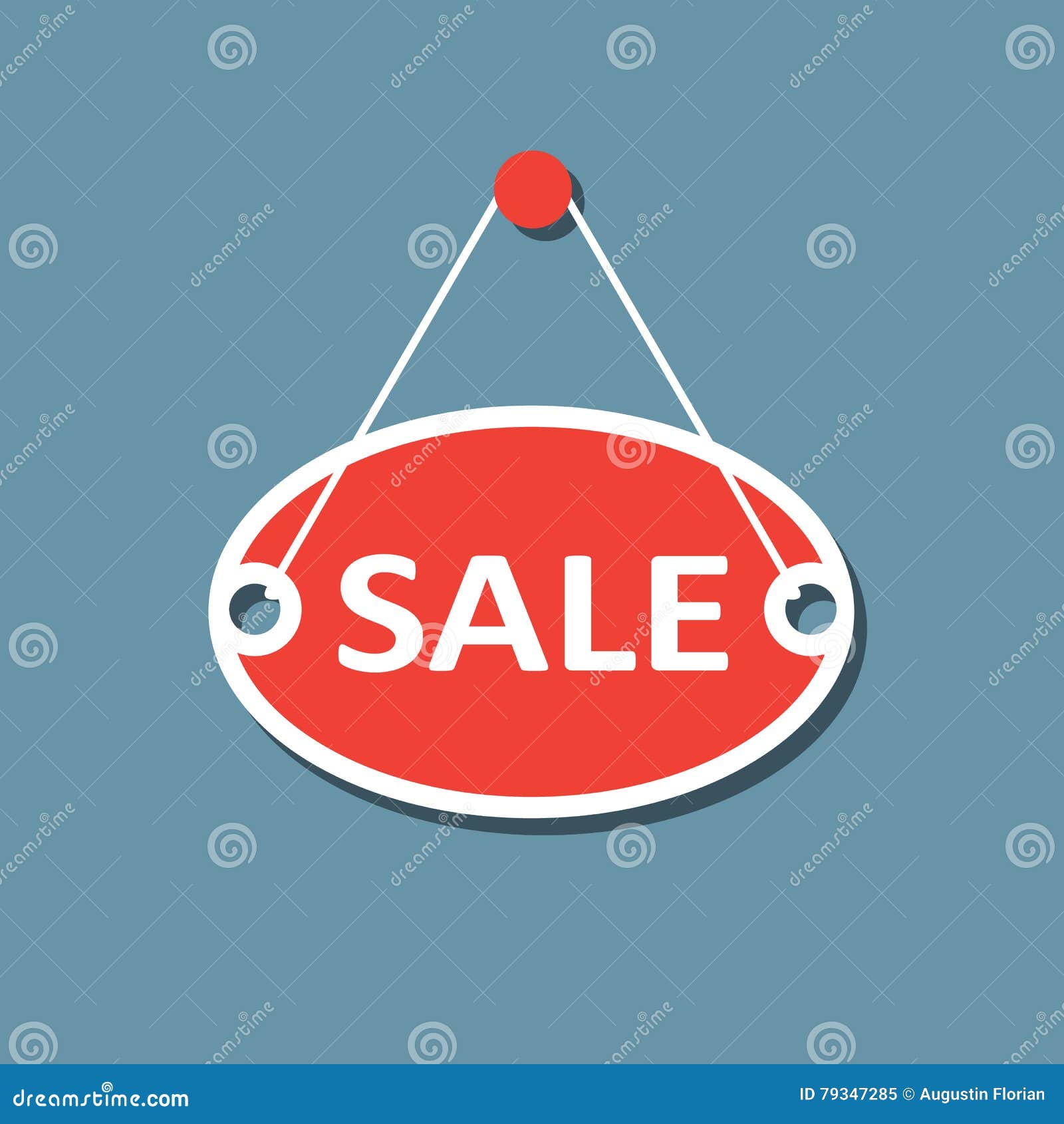 Sale Hanging Sign. Flat Design Stock Vector - Illustration of market ...
