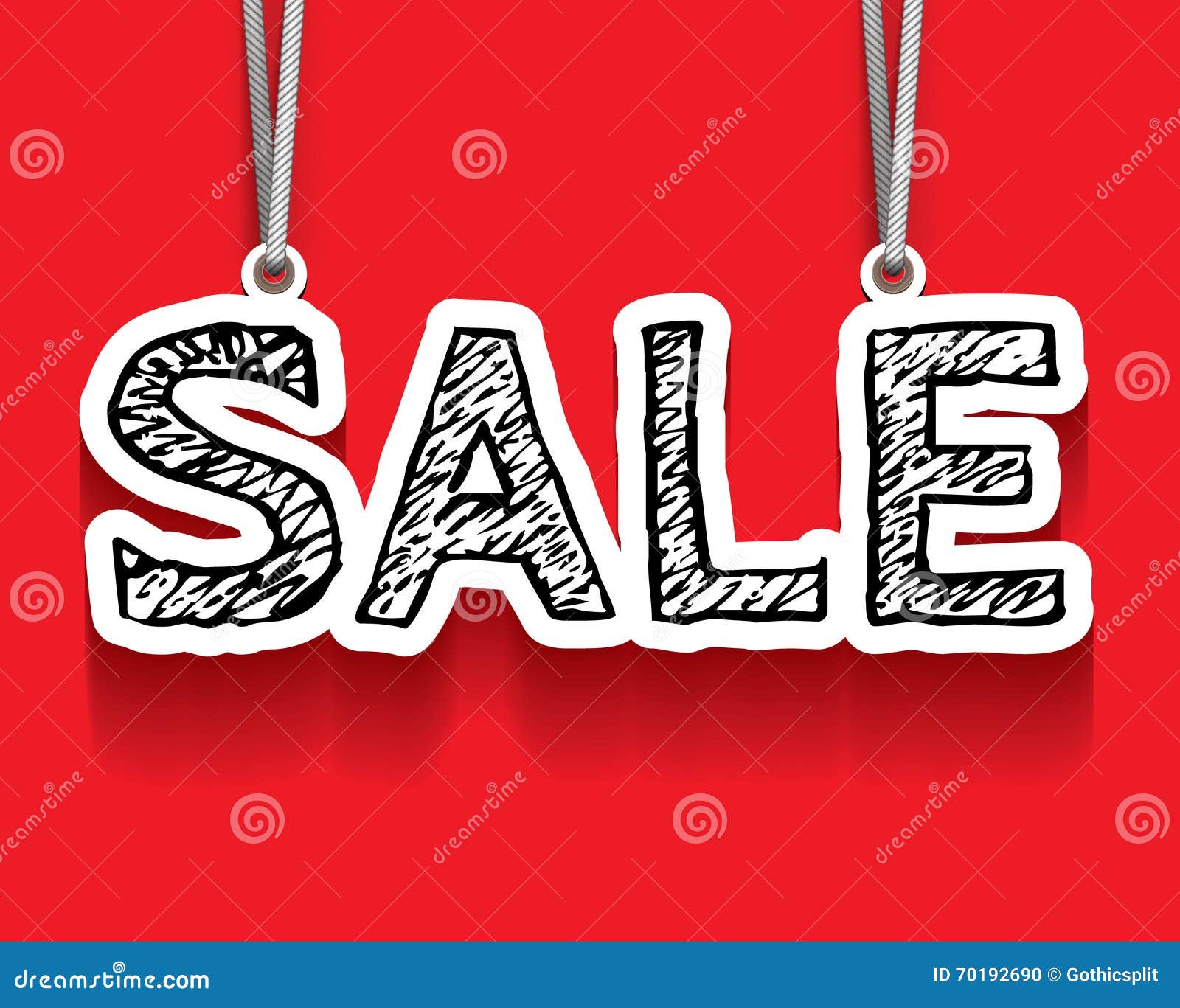 Sale hanging sign. stock vector. Illustration of promo - 70192690