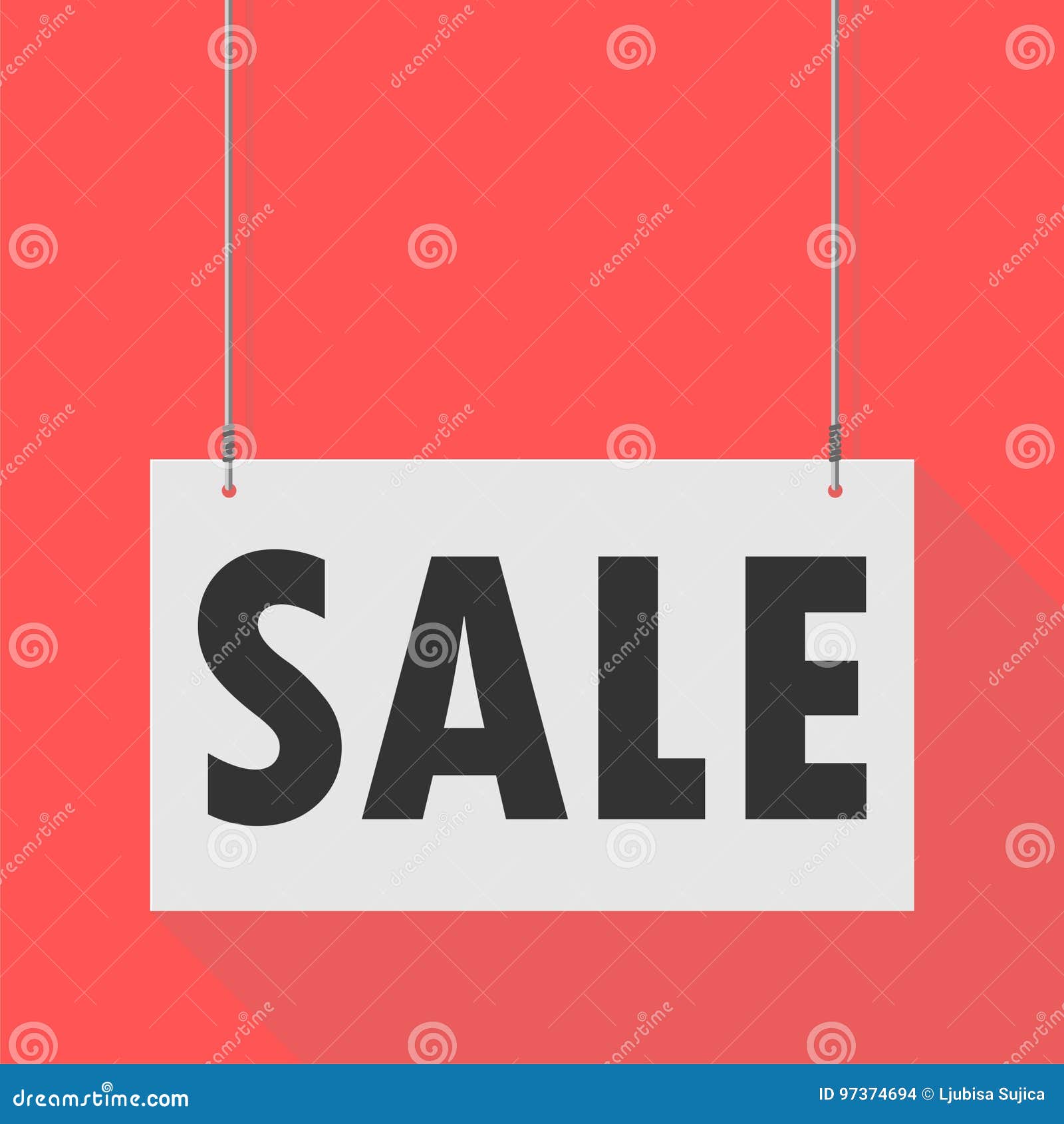 Sale Hanging Sign stock vector. Illustration of button - 97374694