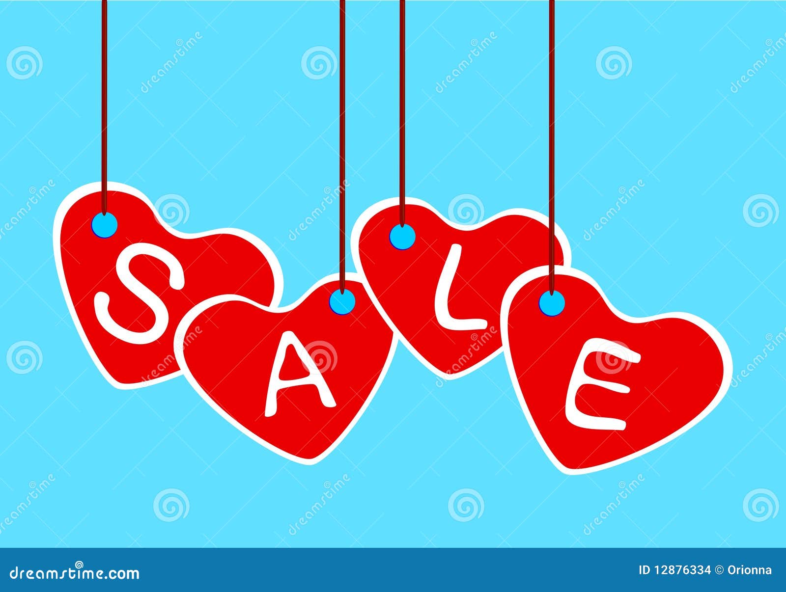 Sale Heart Shape Tags, Vector Illustration Stock Vector - Illustration ...