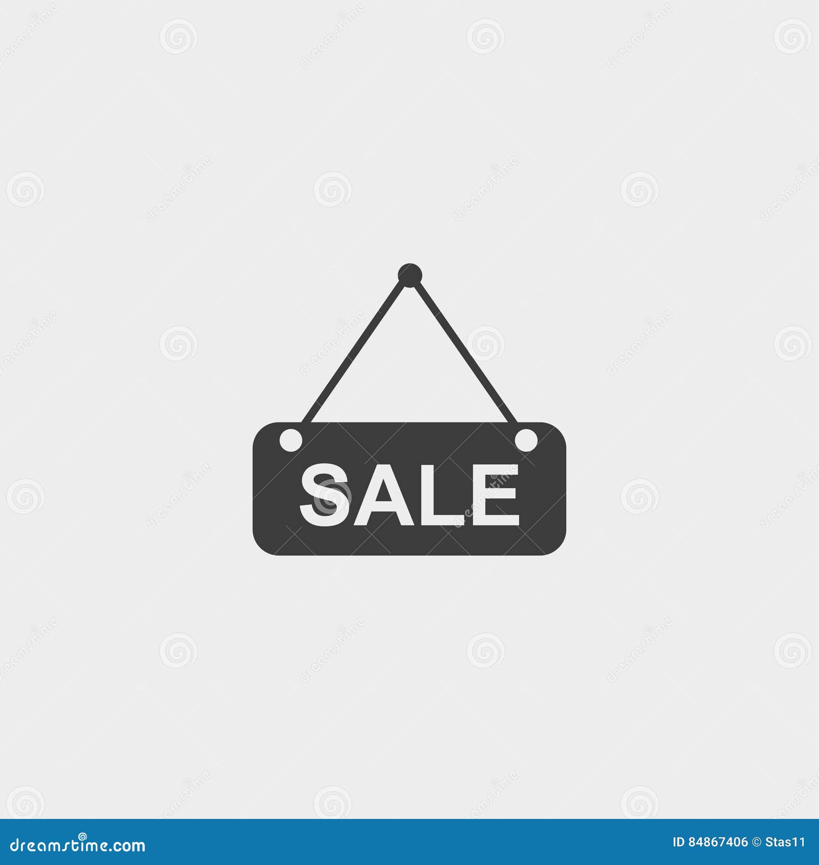 Sale Icon in a Flat Design in Black Color. Vector Illustration Eps10 ...
