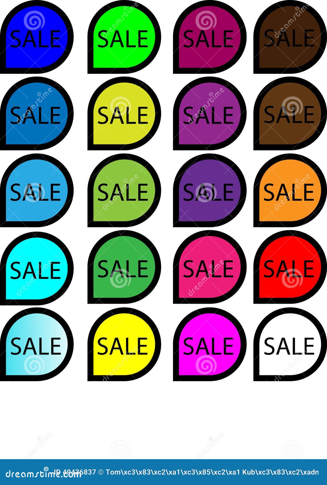 Sale icons stock vector. Illustration of orange, yellow - 49436837