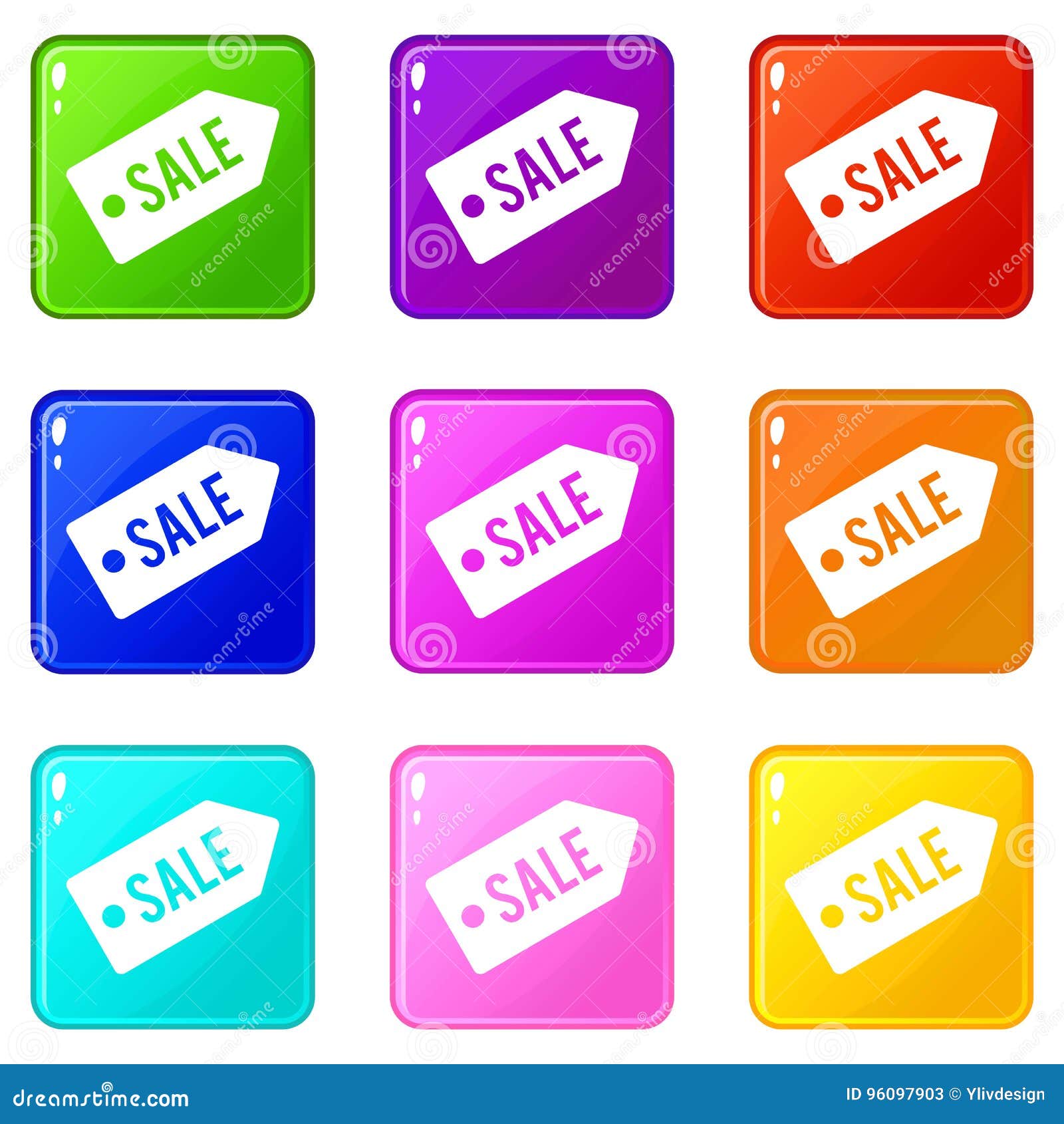 Sale icons 9 set stock vector. Illustration of percent - 96097903