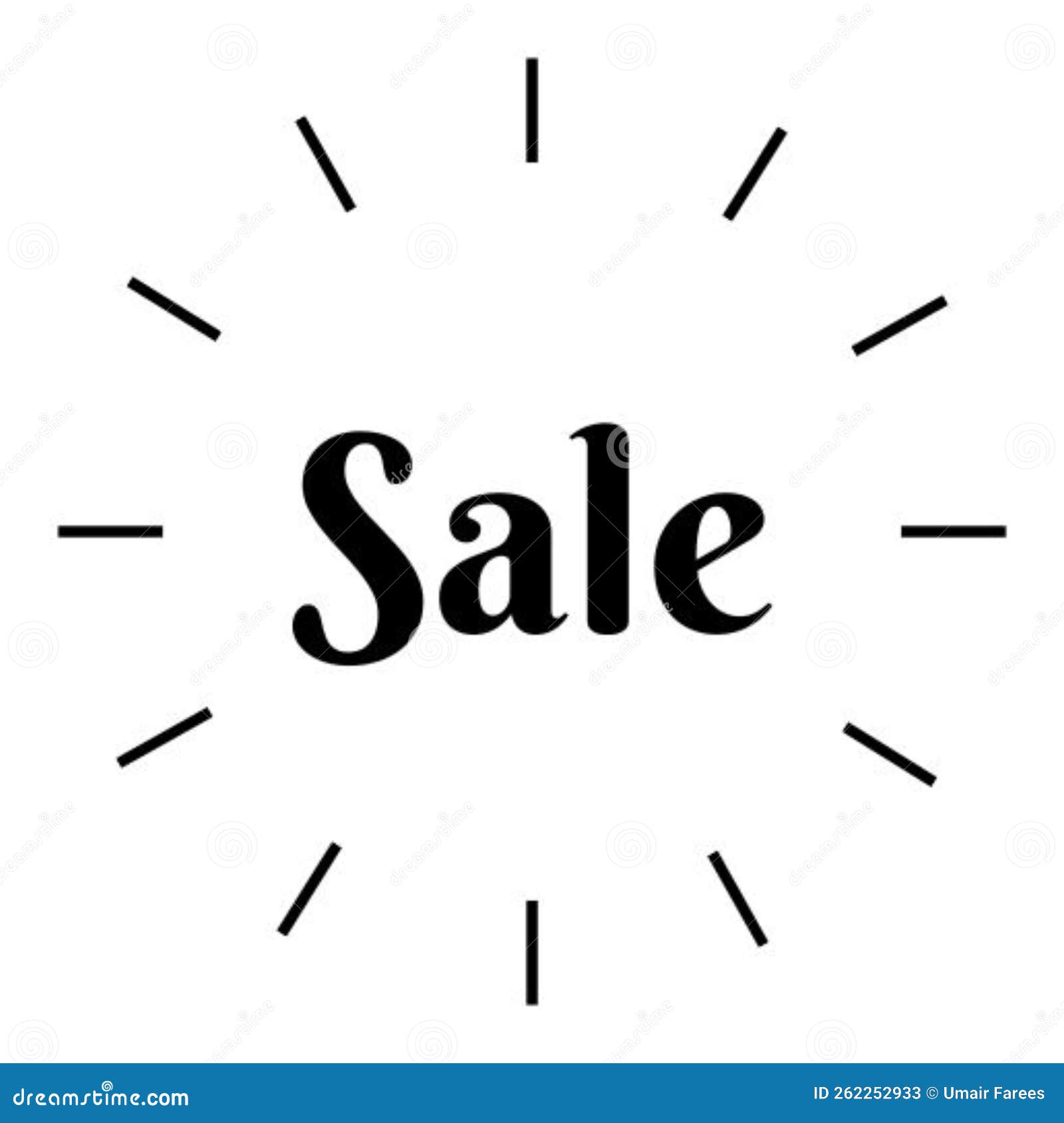 Sale Illustration Black on White Background. Sale Text Stock ...
