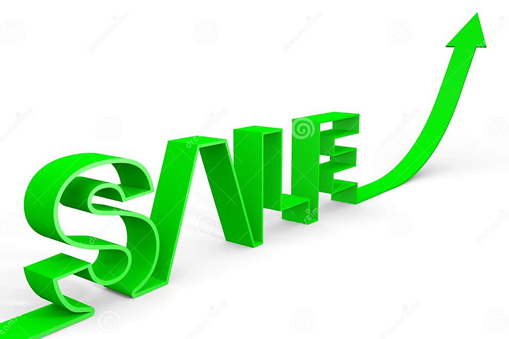 Sale increase. stock illustration. Illustration of green - 23555477