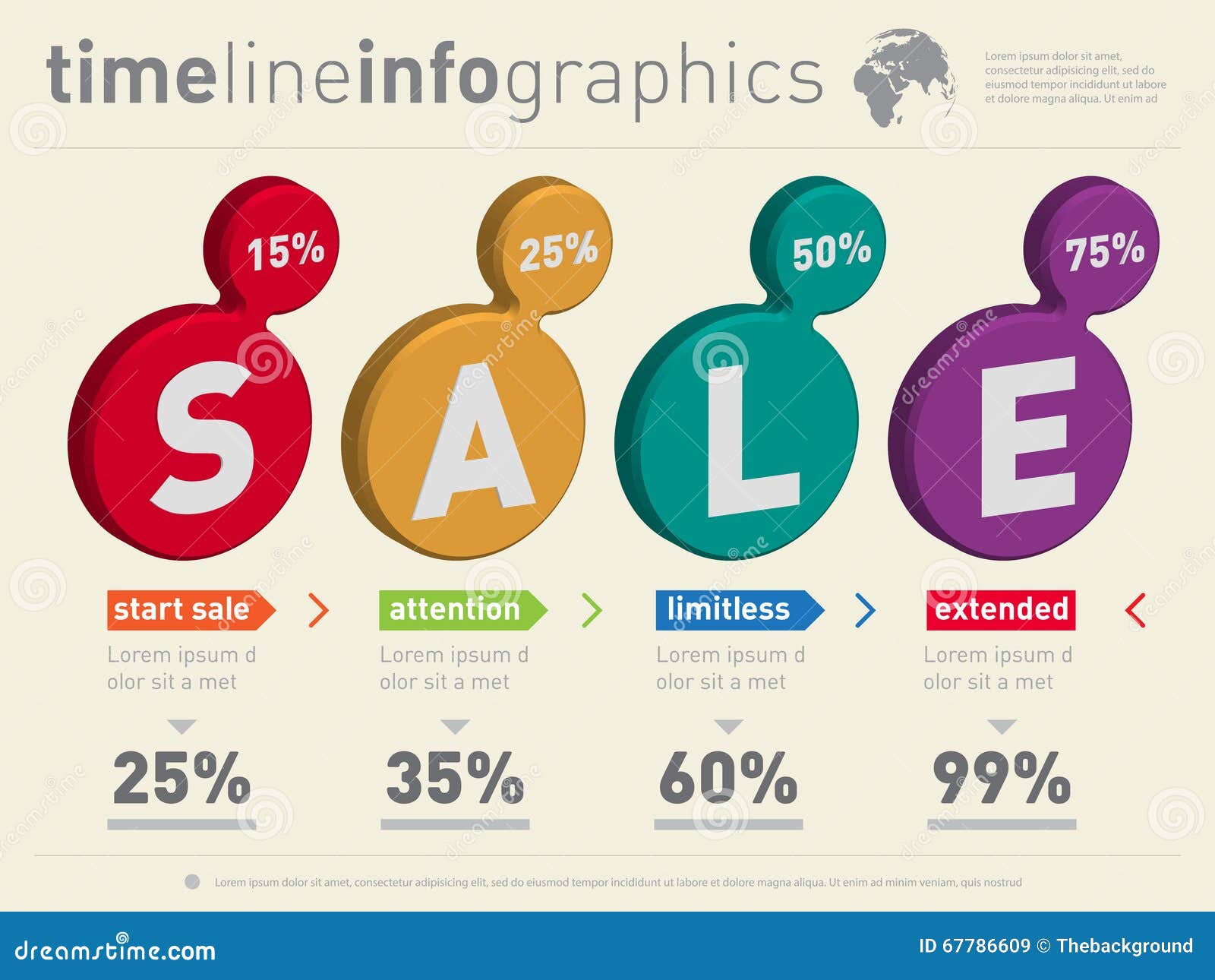 Sale Infographic Timeline. Time Line Web Template Stock Vector ...