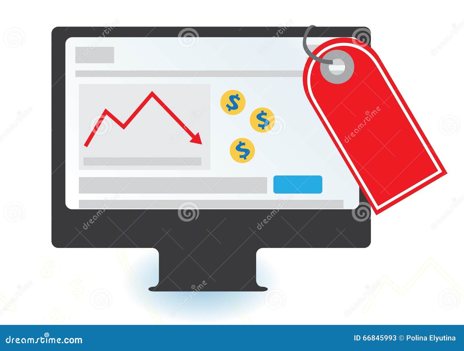 Sale in the internet stock vector. Illustration of design - 66845993