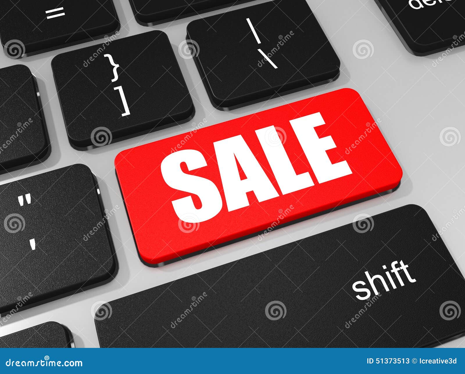 SALE Key on Keyboard of Laptop Computer. Stock Illustration ...