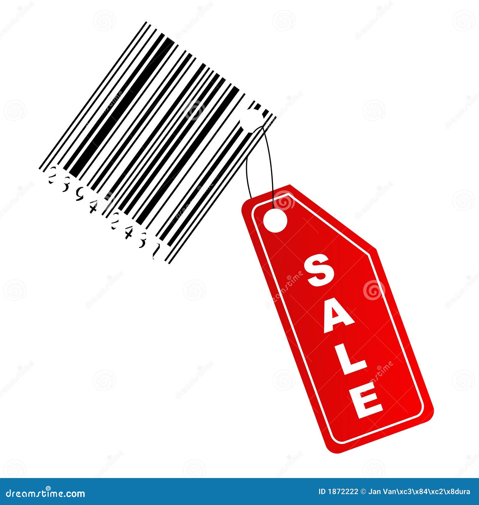 Sale label with barcode stock illustration. Illustration of black - 1872222