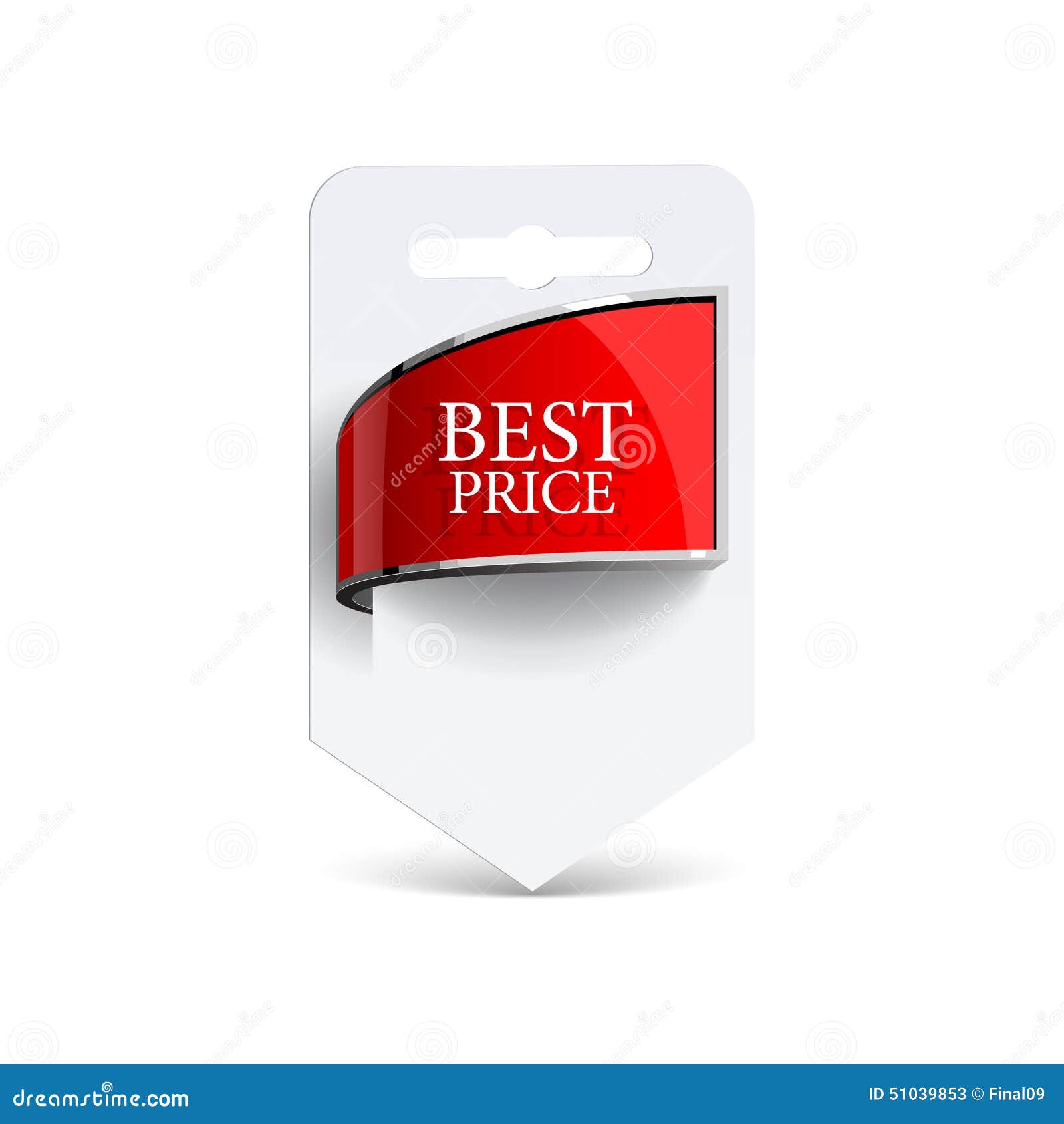 Sale Label Blank Paper with Ribbon. Stock Vector - Illustration of ...