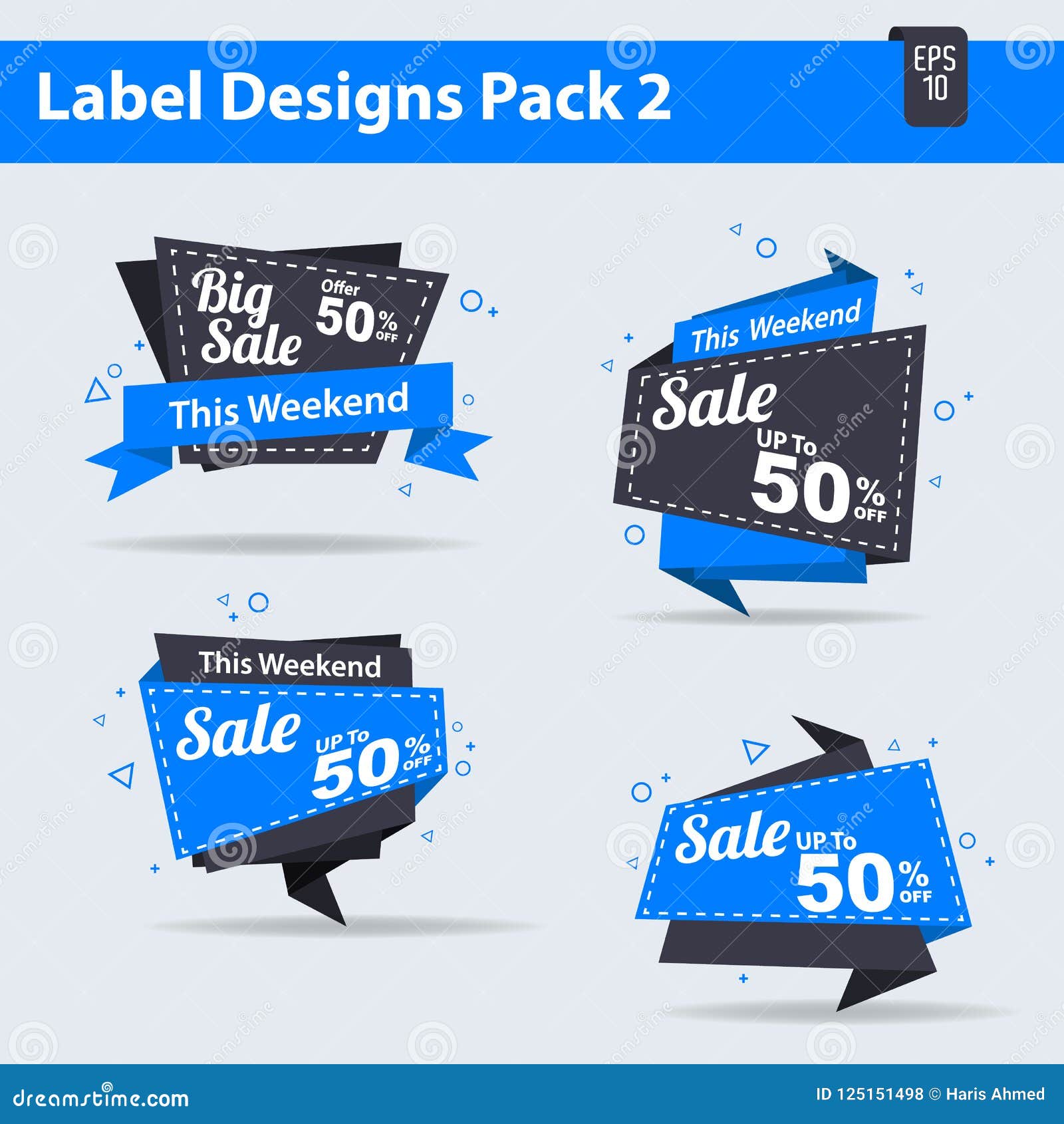 4 Sale Label Design Pack 2 Vector, Sales, Tag, Sign, Stock Vector ...