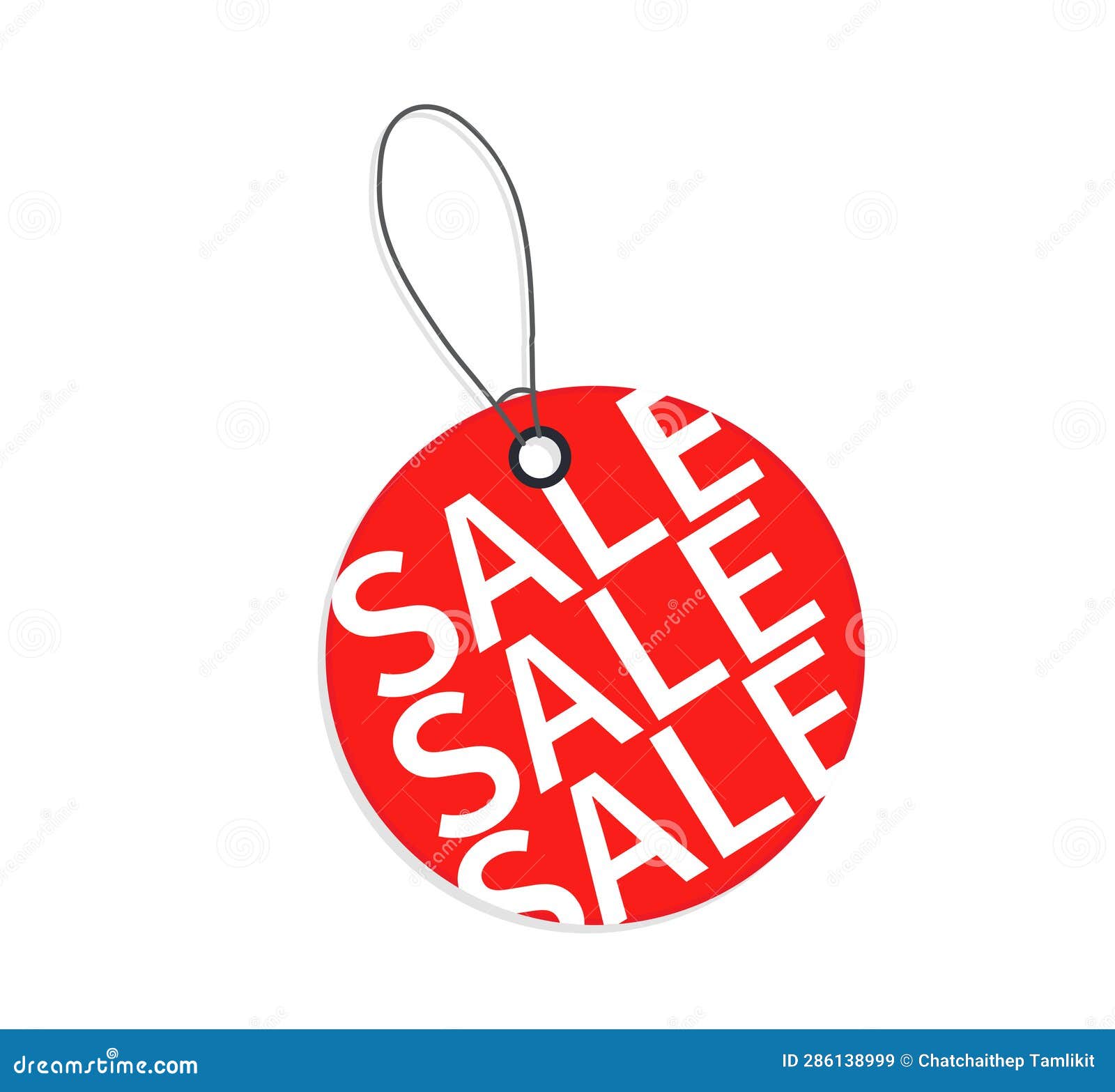 Sale Label Isolated on White Background. Red Sale Tags. Vector ...