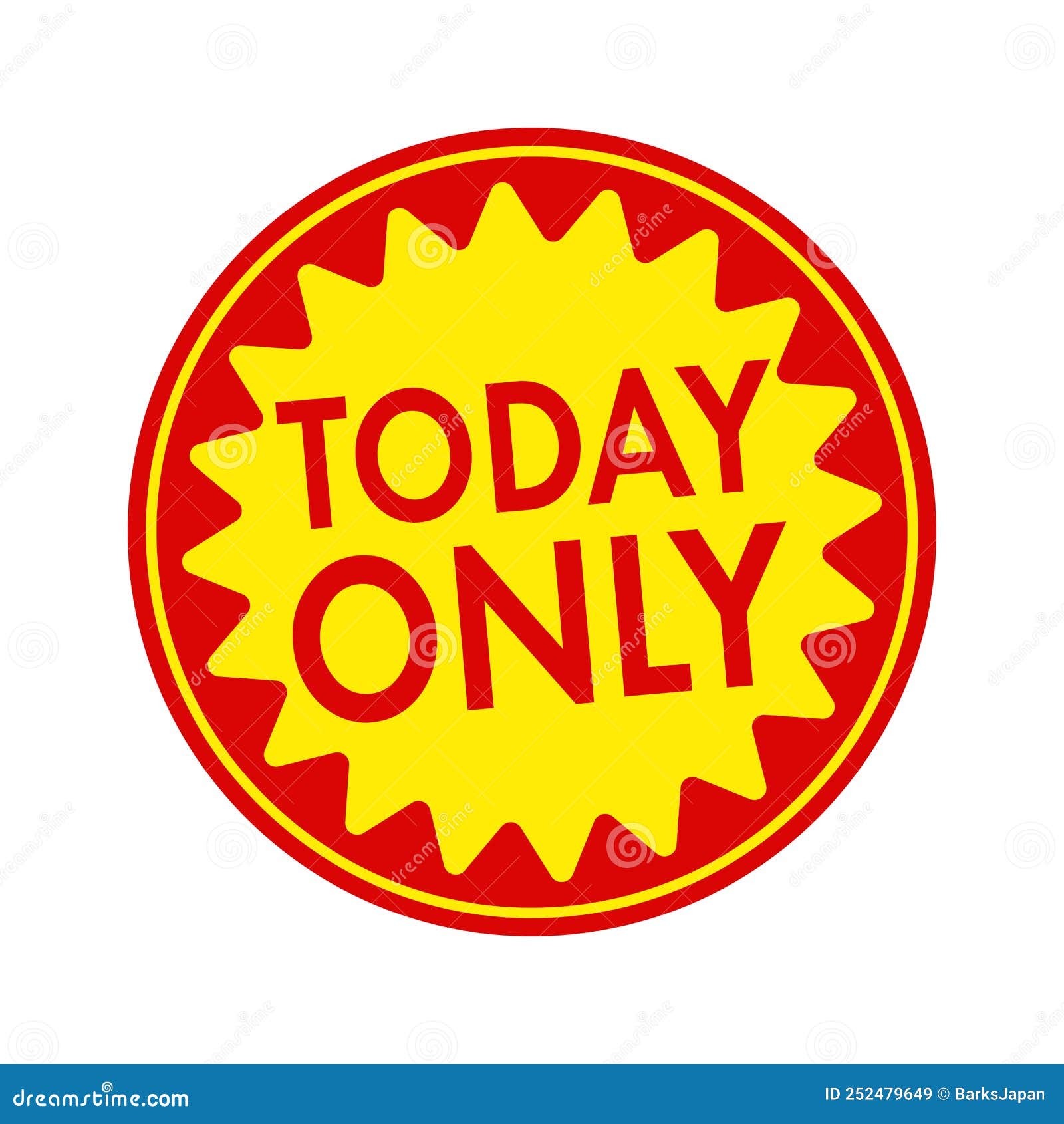 Sale Label Vector Illustration | Today only Stock Vector - Illustration ...