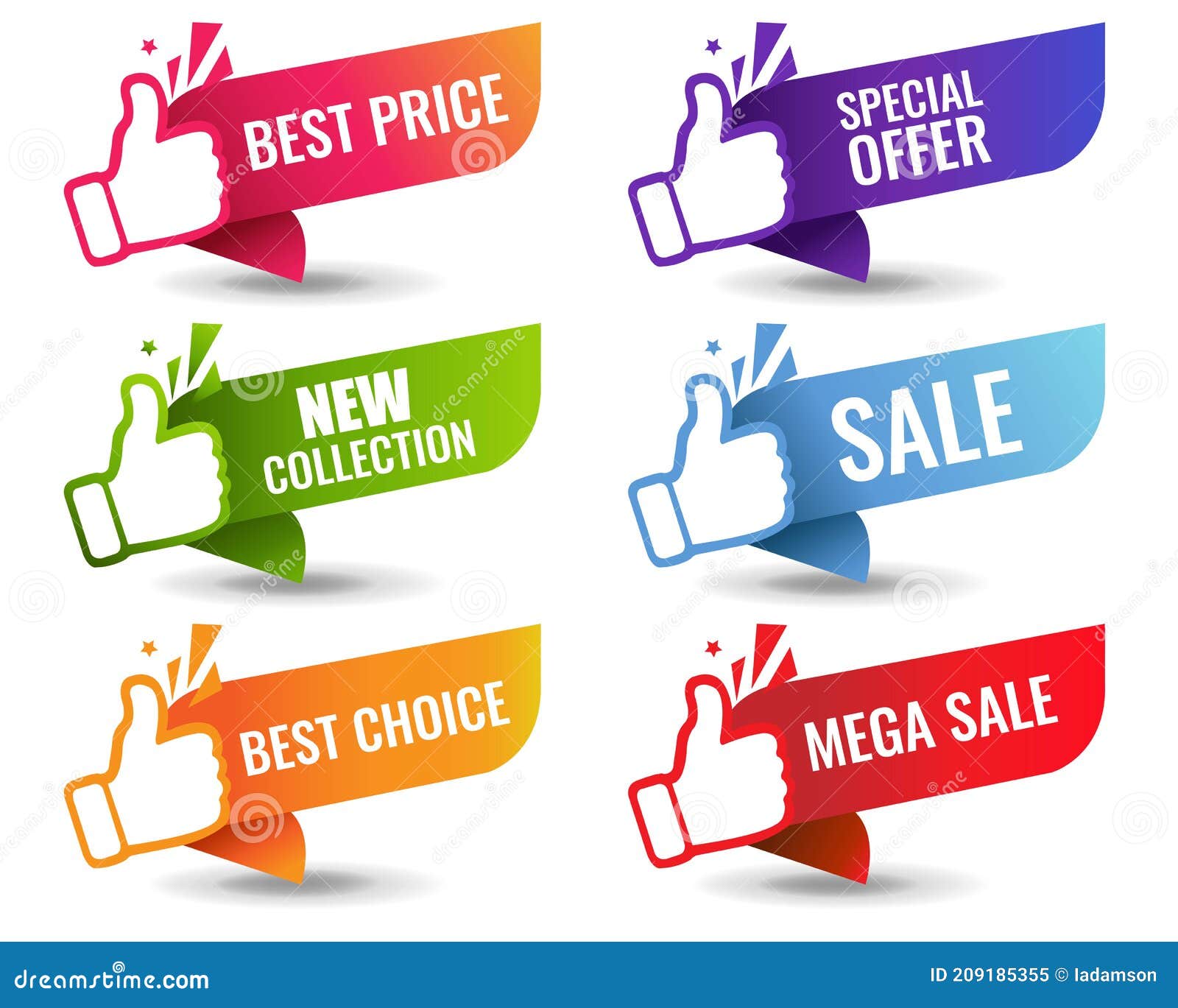 Sale Labels Isolated White Background Stock Vector - Illustration of ...