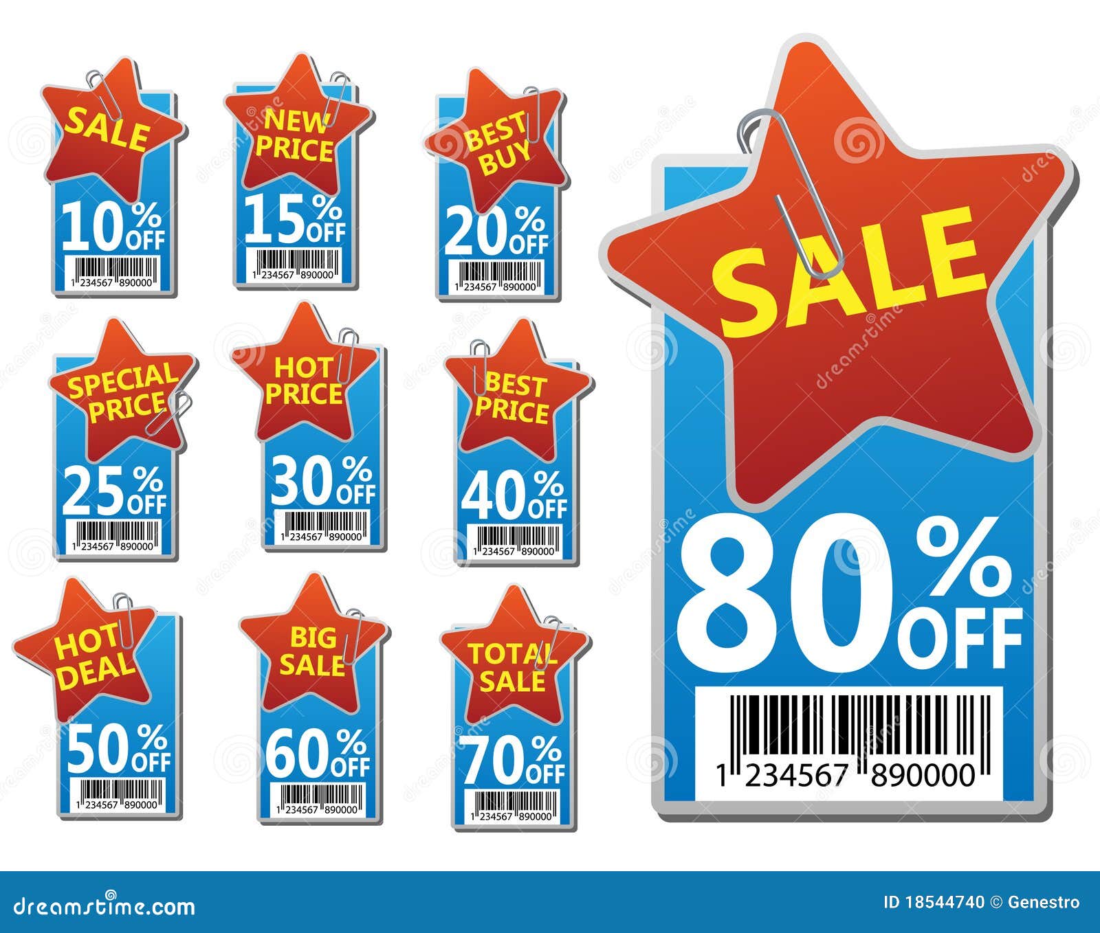 Sale labels set stock vector. Illustration of information - 18544740