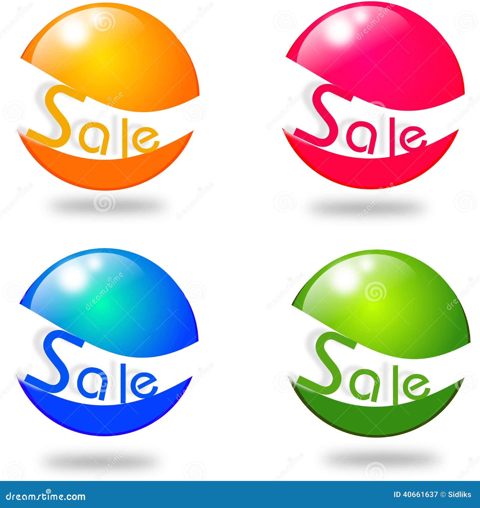 Sale labels stock illustration. Illustration of green - 40661637