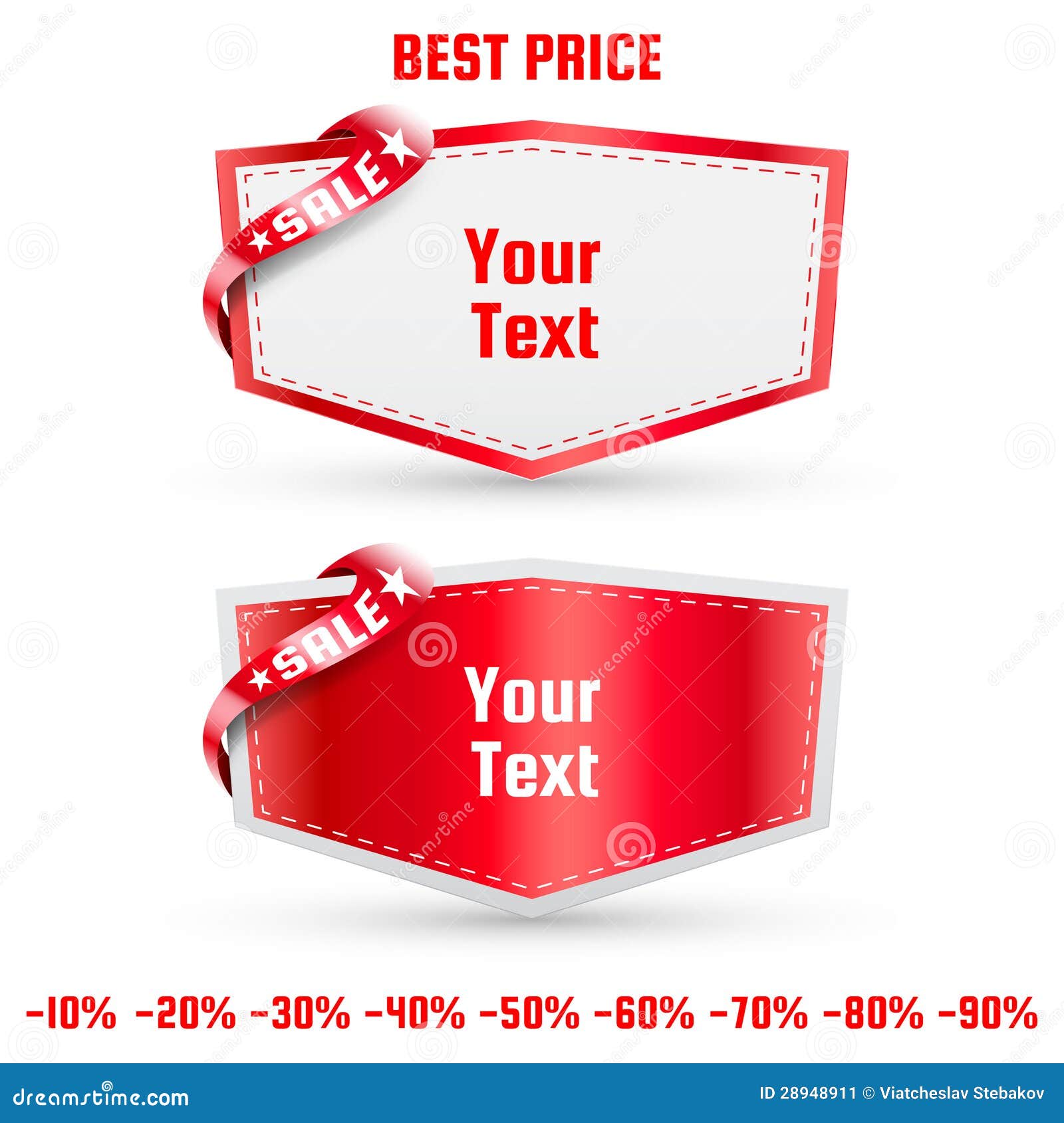 Sale Labels Set. Vector Stickers Stock Vector - Illustration of sell ...