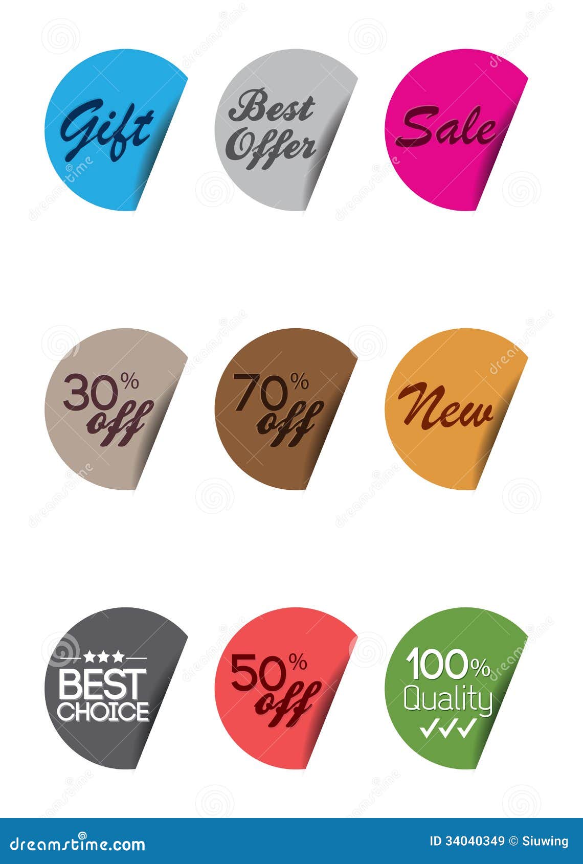 Sale Labels stock vector. Illustration of money, blue - 34040349