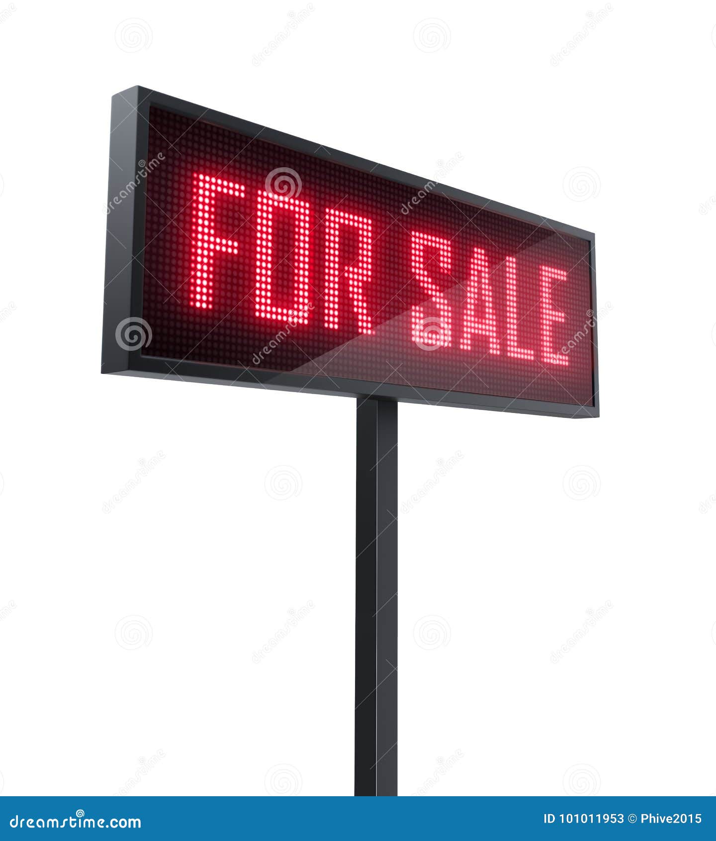 For Sale led sign stock illustration. Illustration of isolated - 101011953