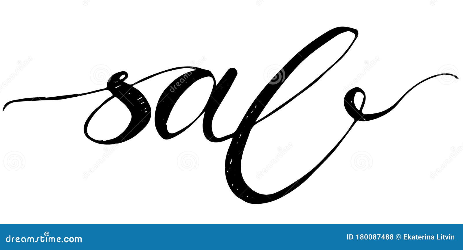 Sale Lettering. Calligraphy Vector Illustration Stock Vector ...