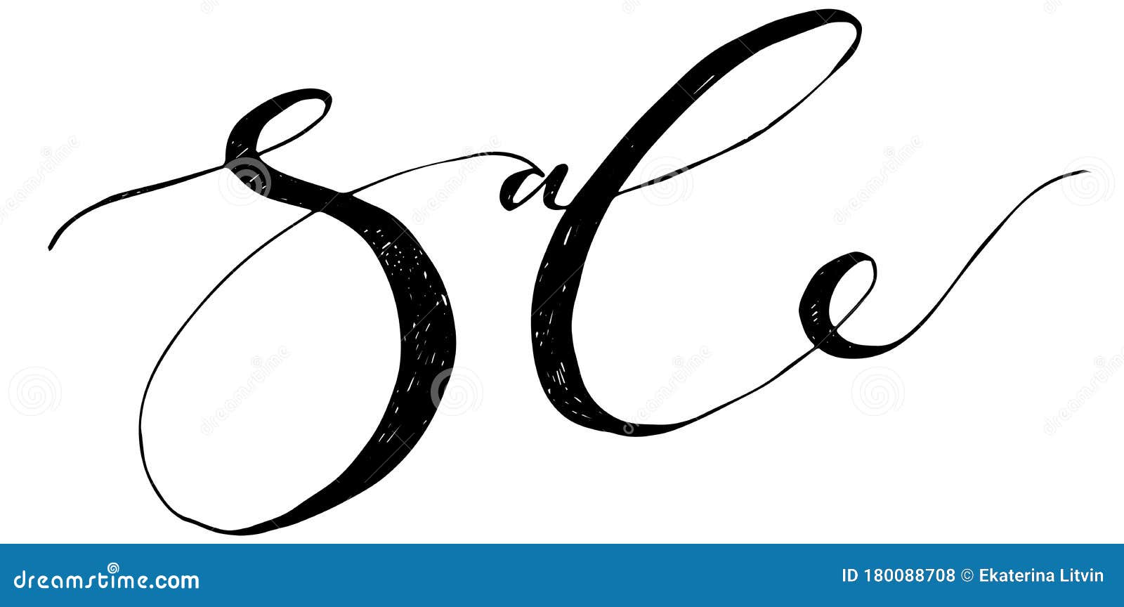 Sale Lettering. Calligraphy Vector Illustration Stock Vector ...