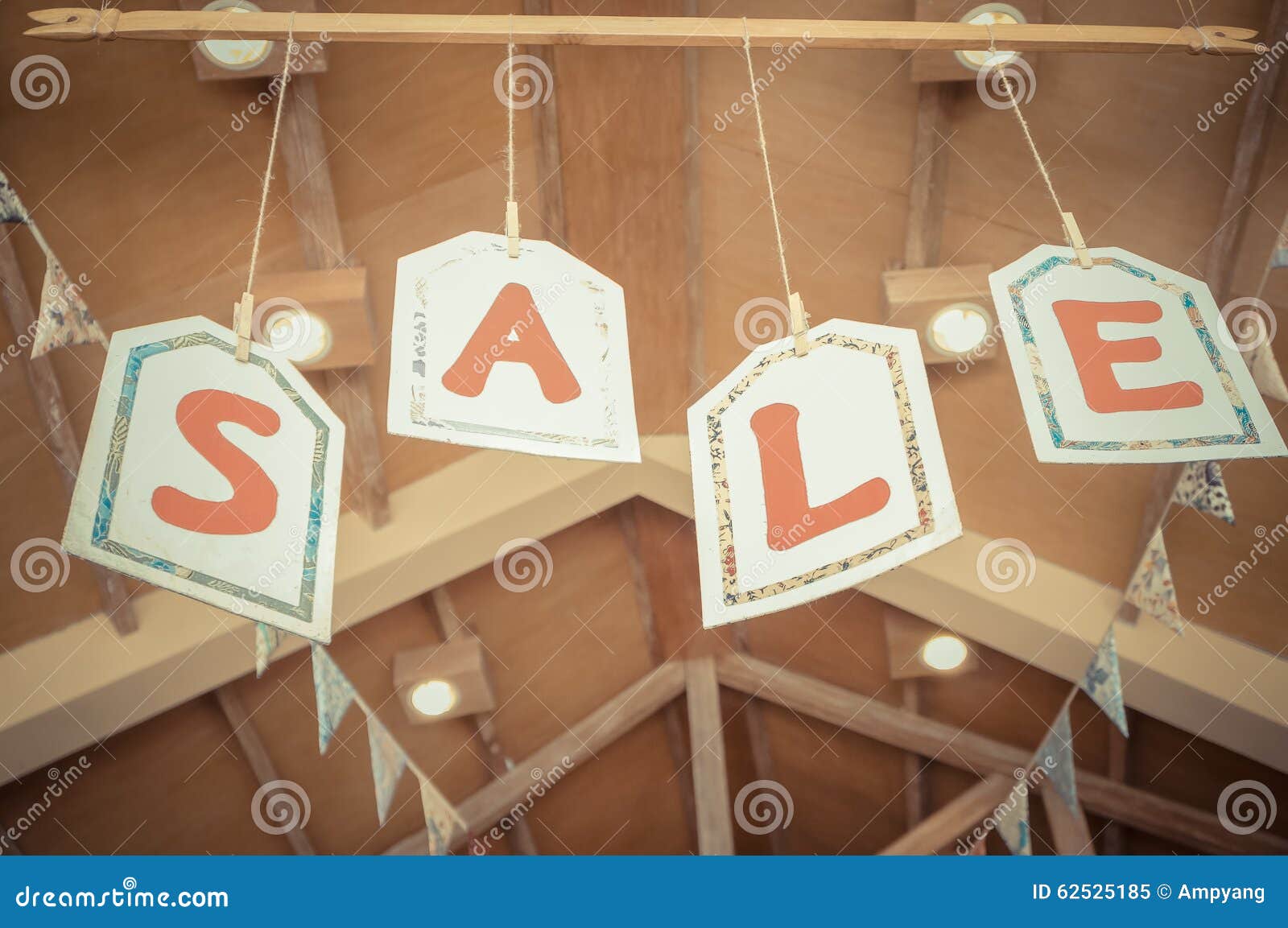 Sale Letters Signs Hanging on the Ceiling Stock Image - Image of ...