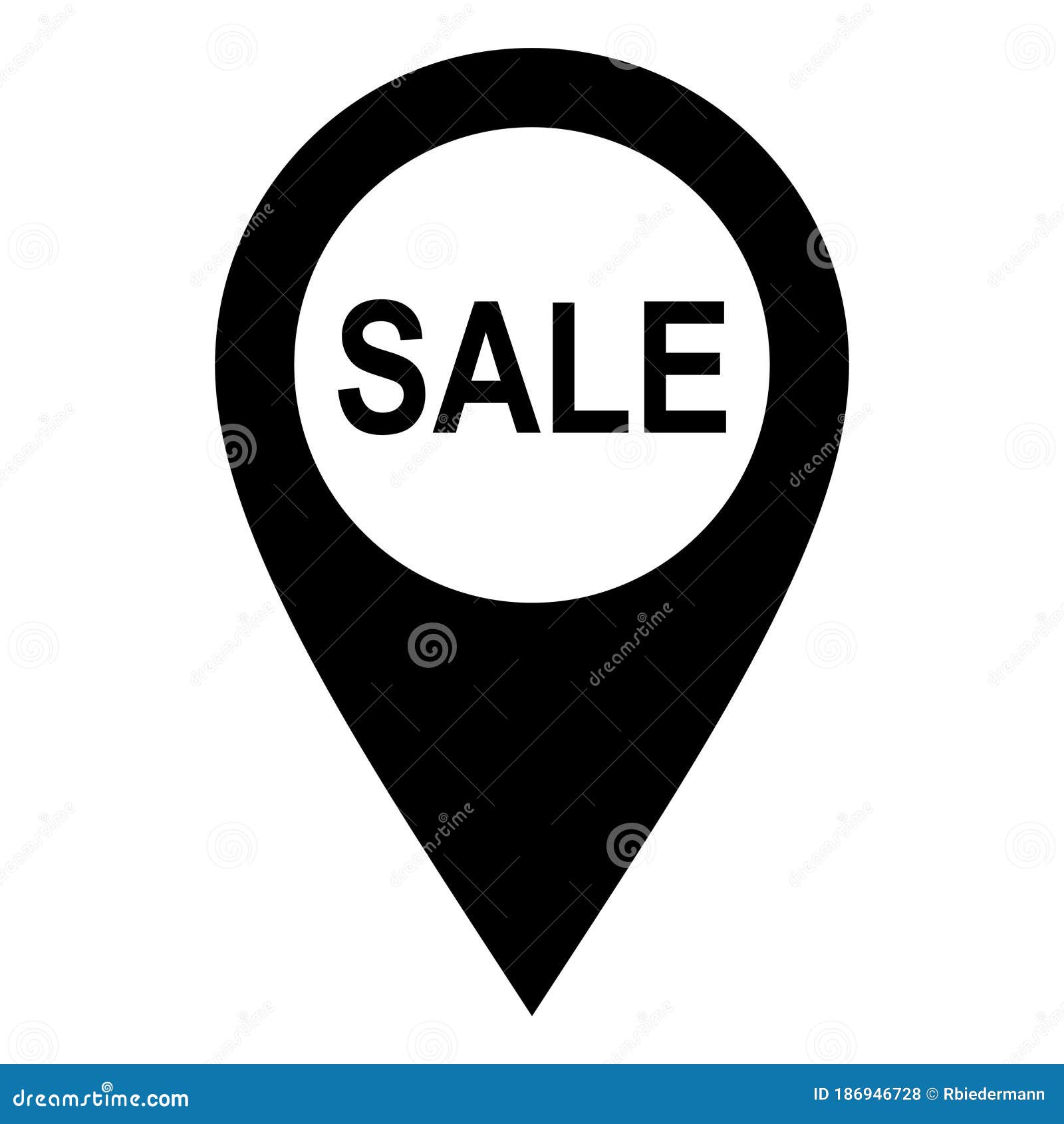 Sale and location pin stock vector. Illustration of icon - 186946728
