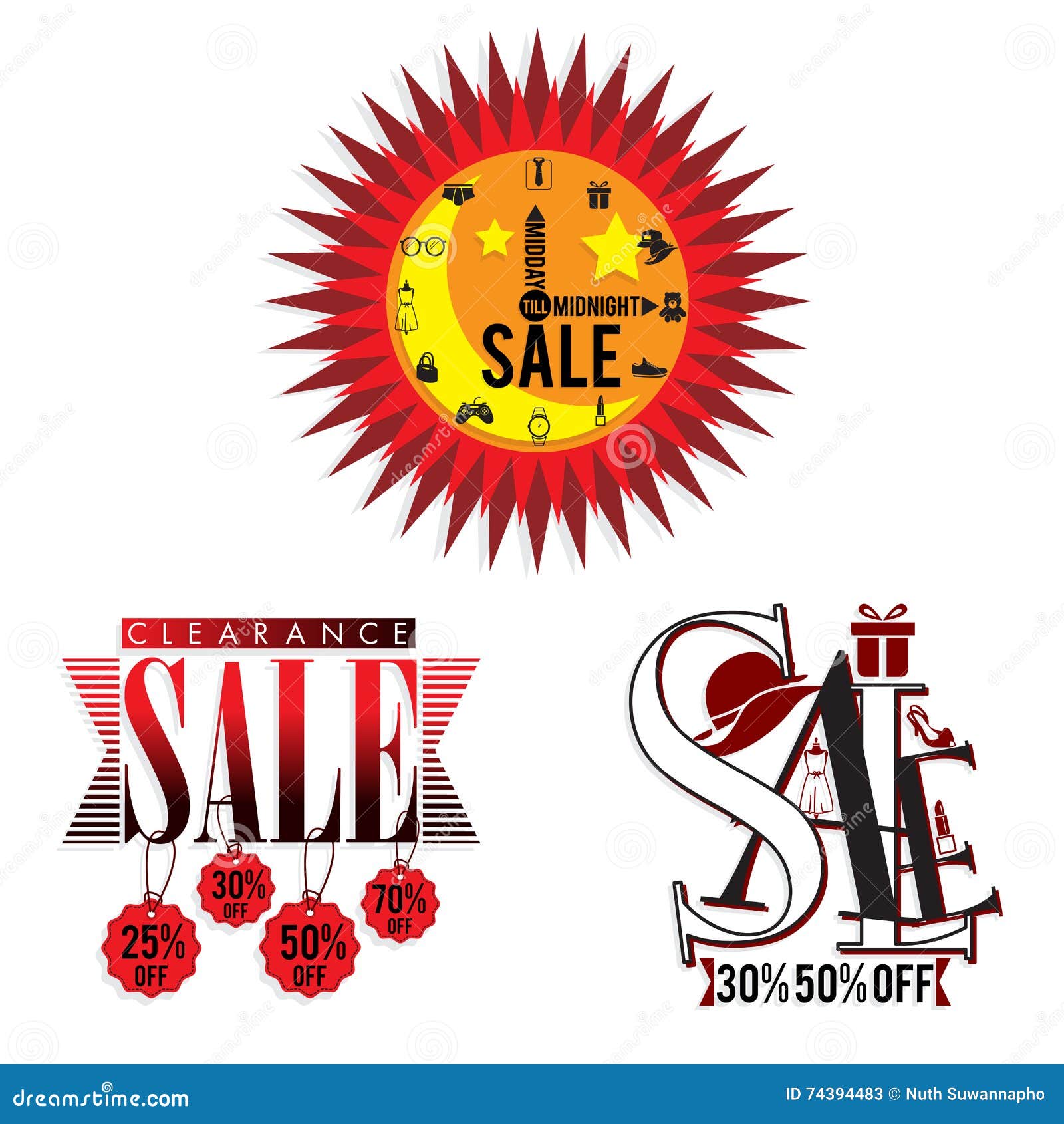 Sale logo key visual stock vector. Illustration of graphic - 74394483
